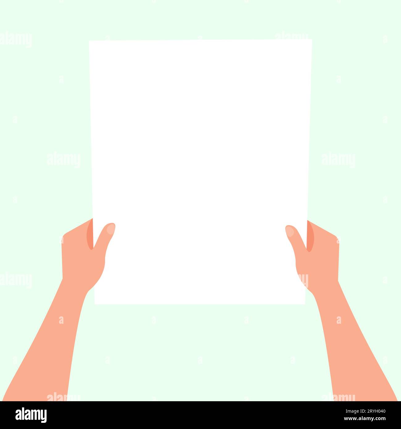 Person holding a4 paper Stock Vector Images - Alamy