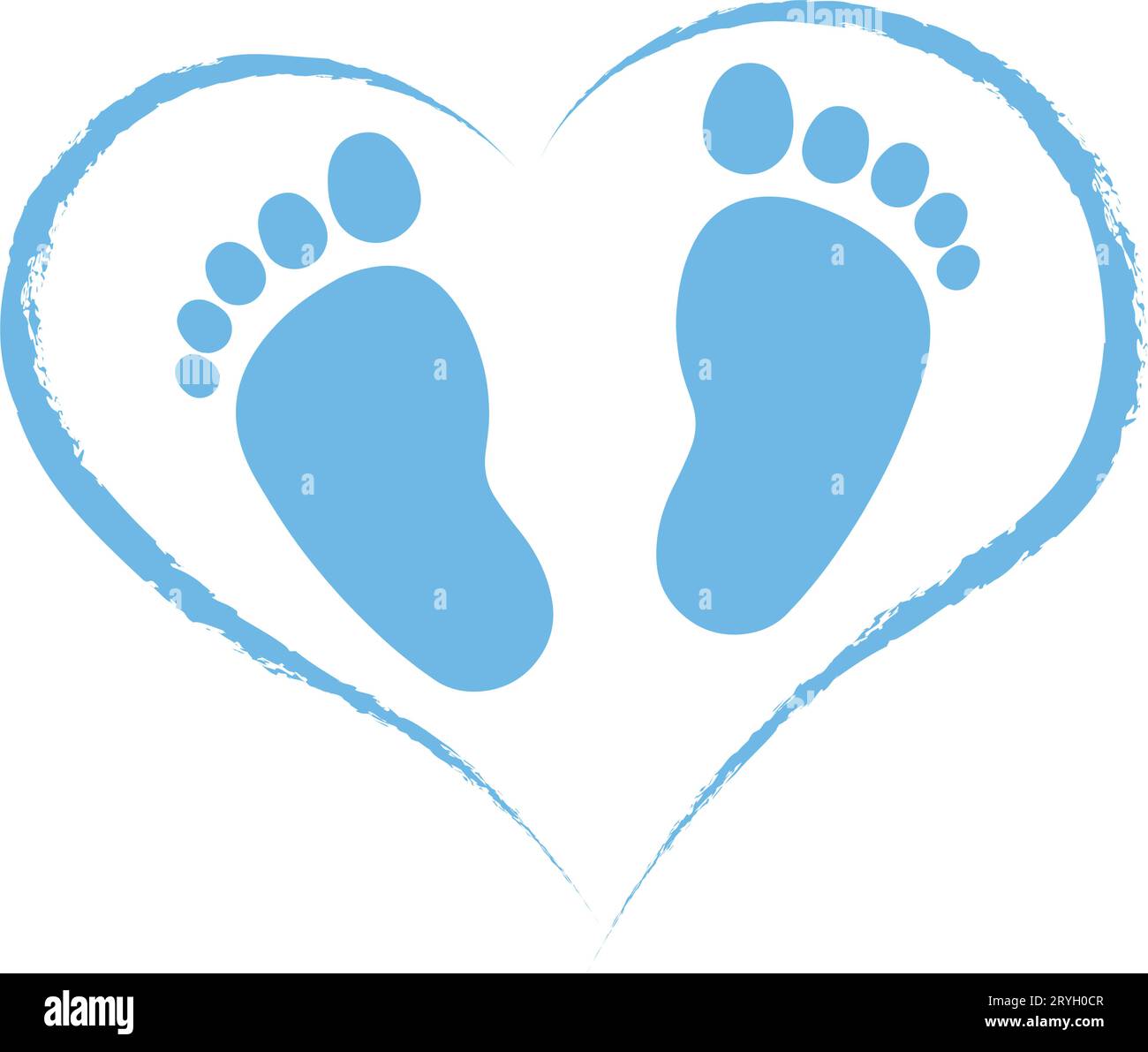 Blue Baby Shower Invite Greeting card. It's a girl. Baby foot footprint ...