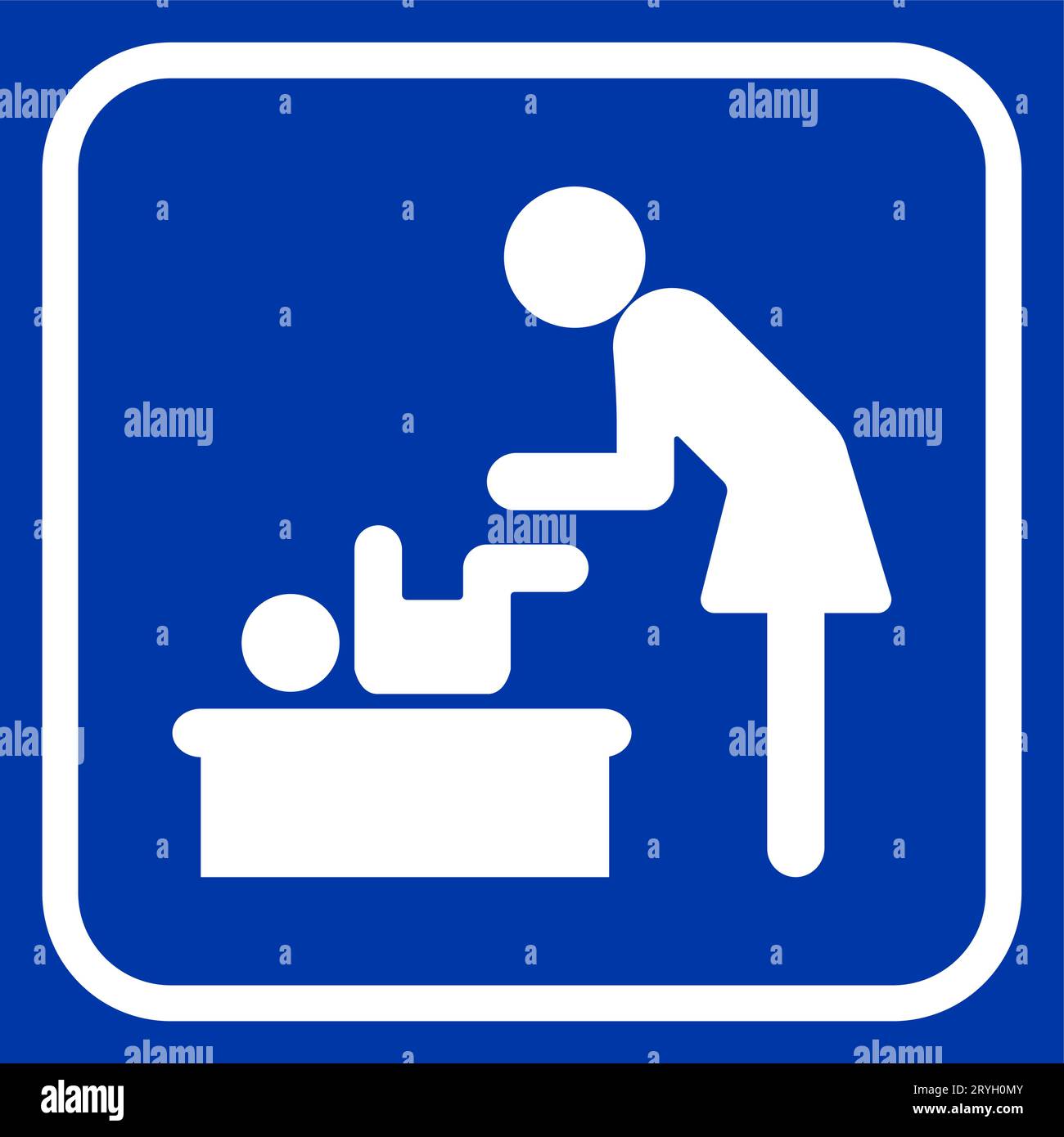 Nursery Room Icon on blue background. Mother's room sign.Vector ...