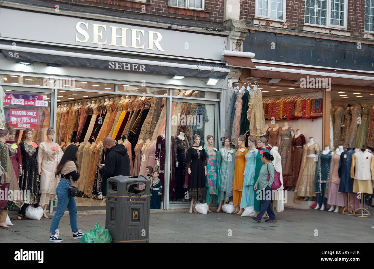 Bridal Shops, The Broadway, Southall, London, UK. Known as the Indian ...