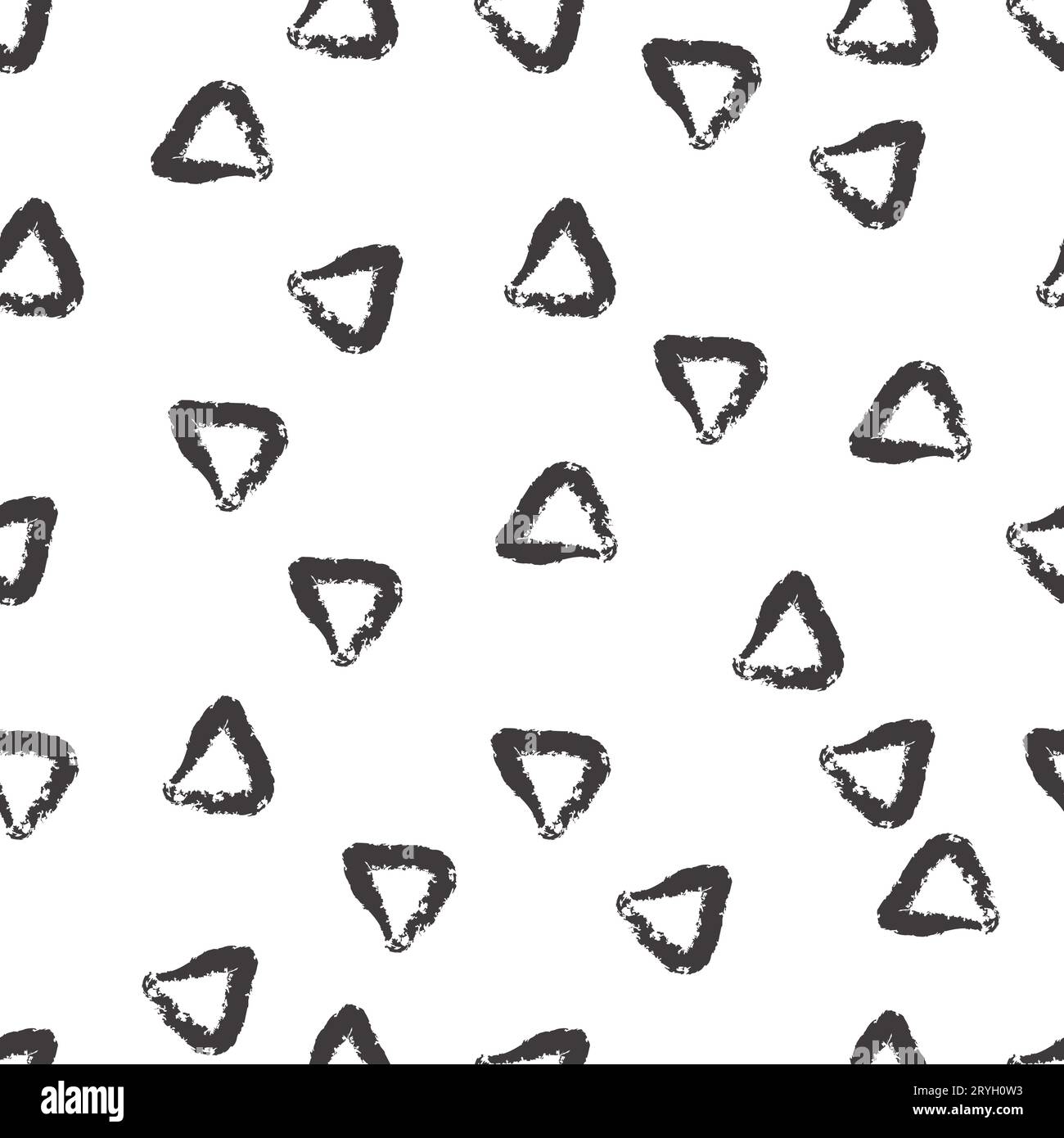 Simple Seamless Vector Pattern with Hand Drawn Irregular Triangles on a ...