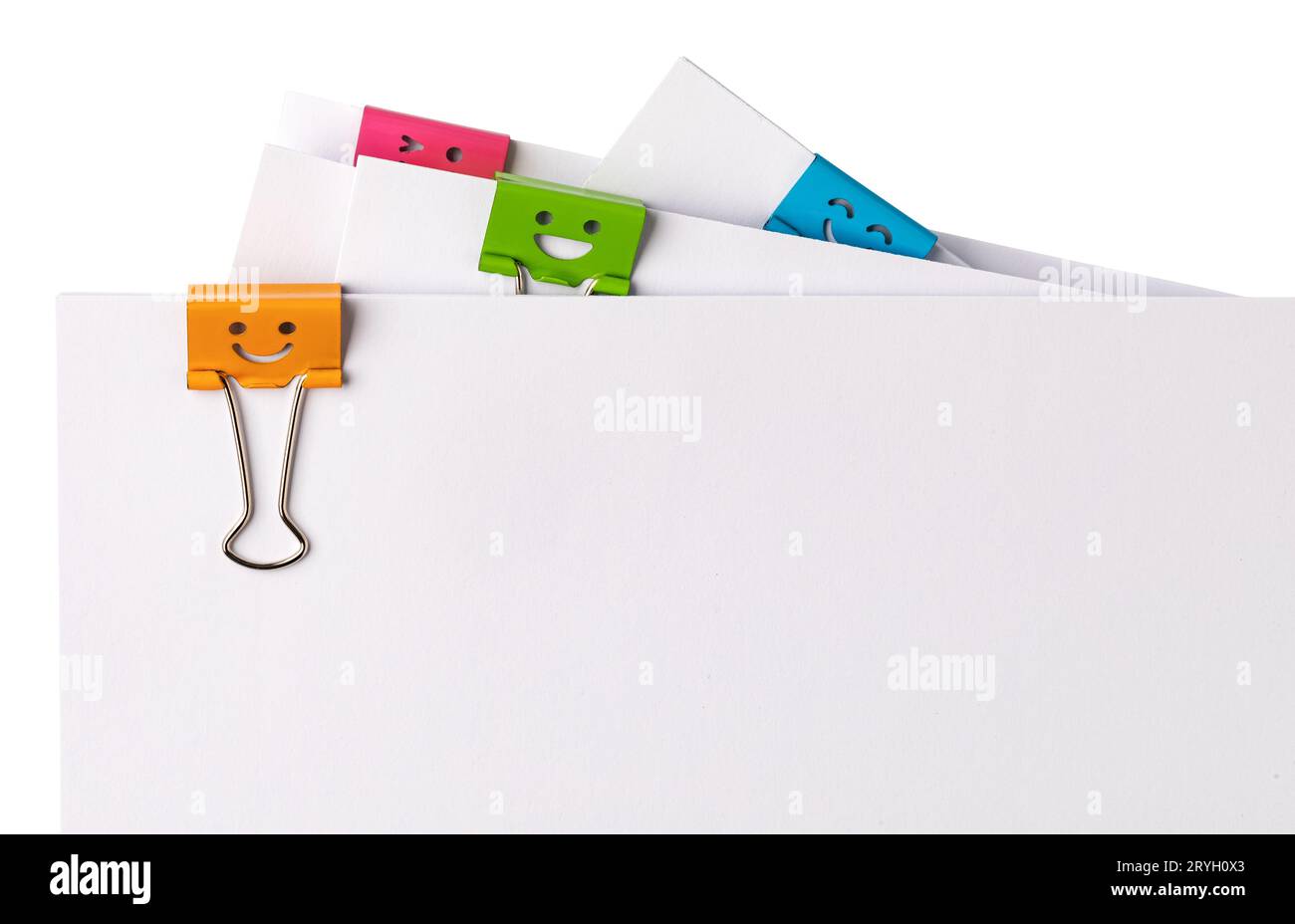Multicolored paper clips Stock Photo - Alamy