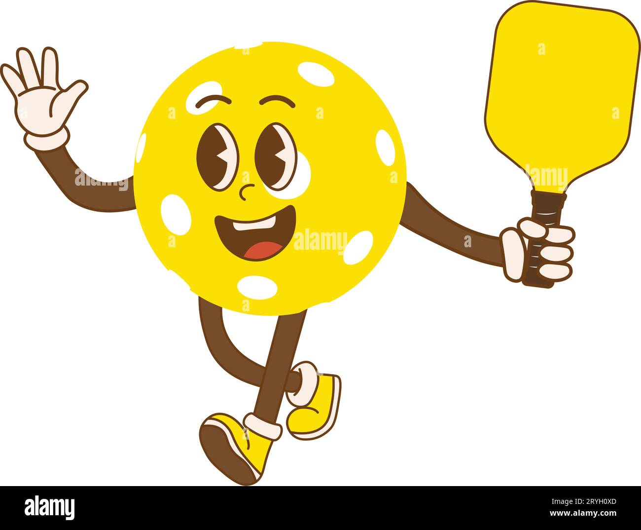 Pickleball cartoon character with racket, for any business especially ...