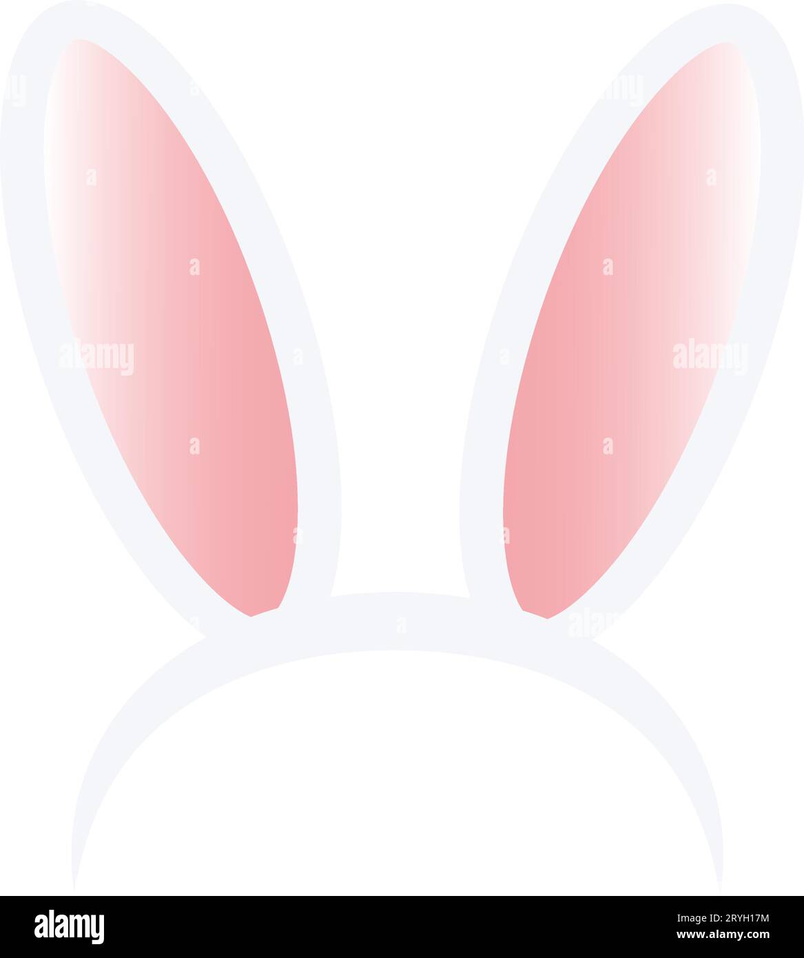 Easter rabbit ears headband icon isolated on white background. Flat ...