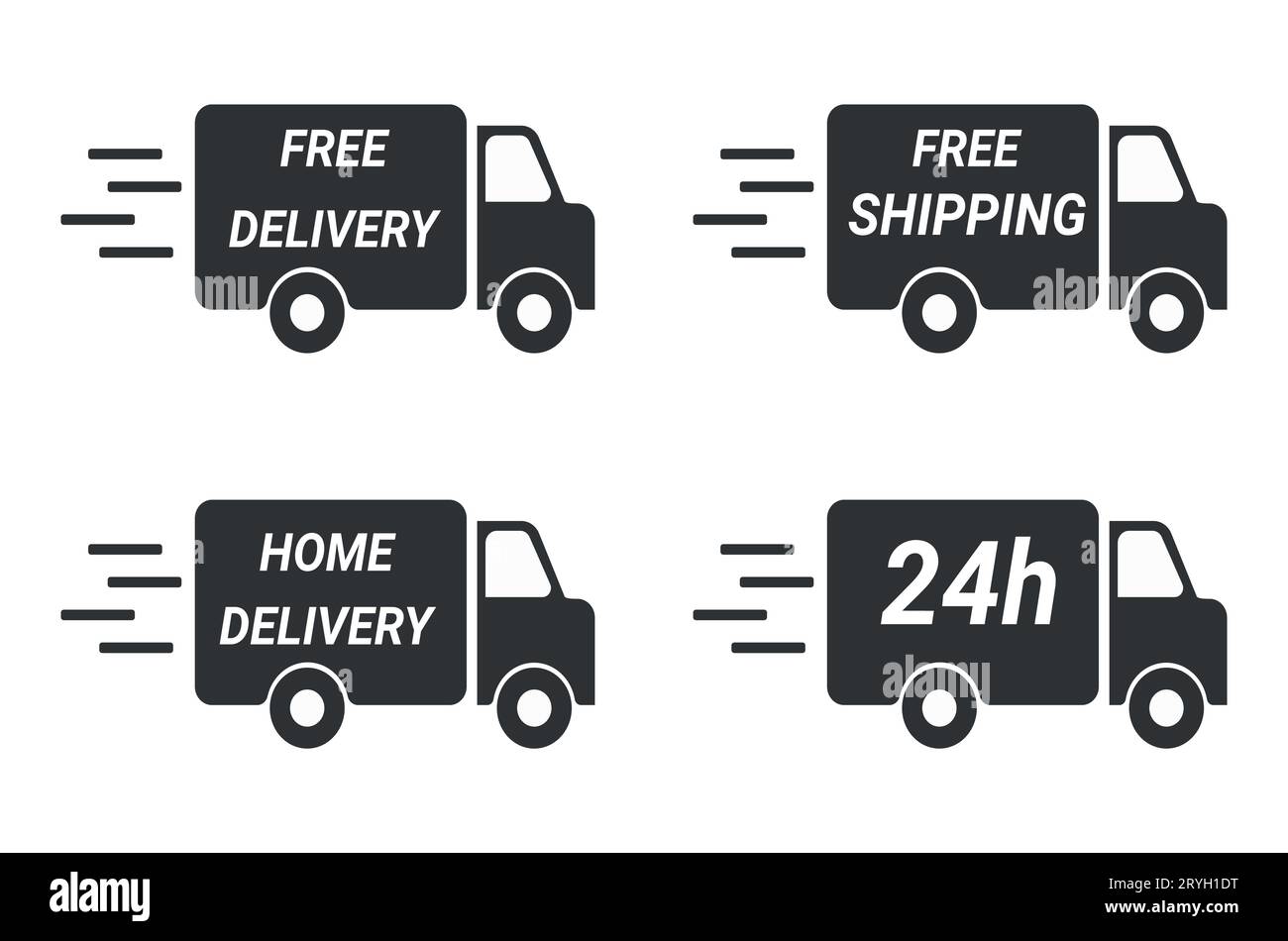 Lorry truck fast delivery label hi-res stock photography and images - Alamy