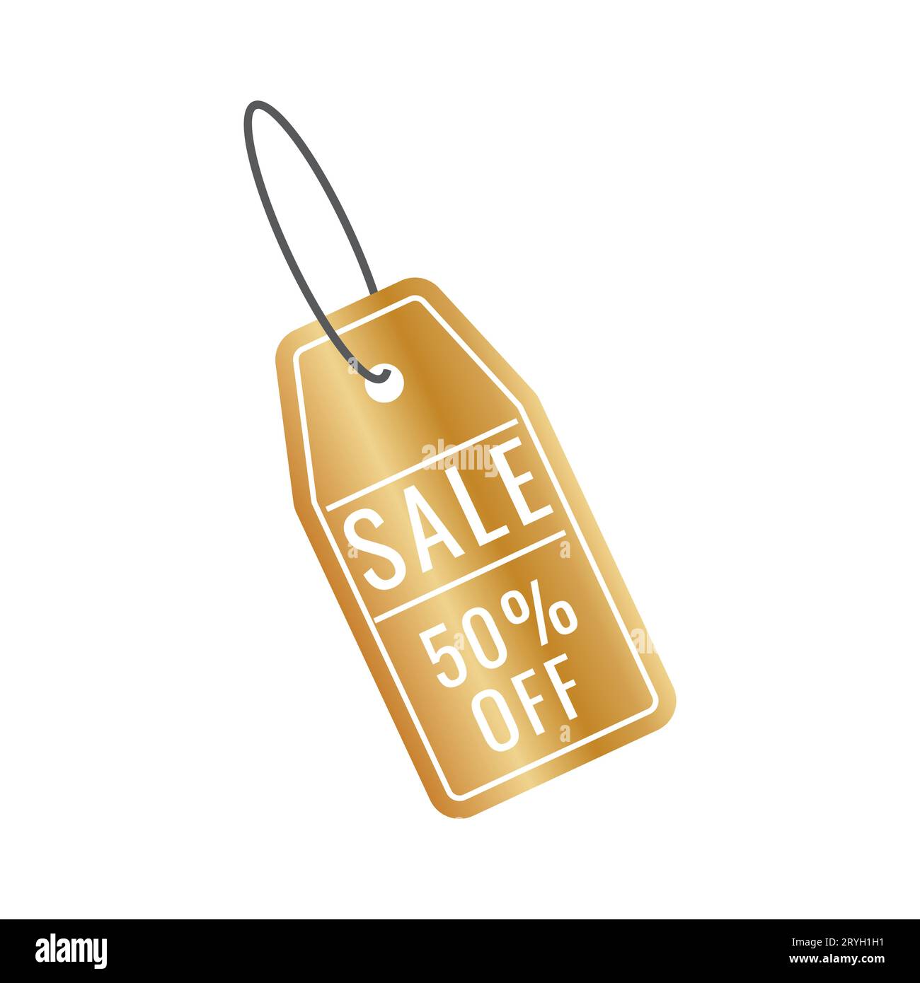 Gold Discount Tag for sale promotion.Price tag. Isolate on white ...