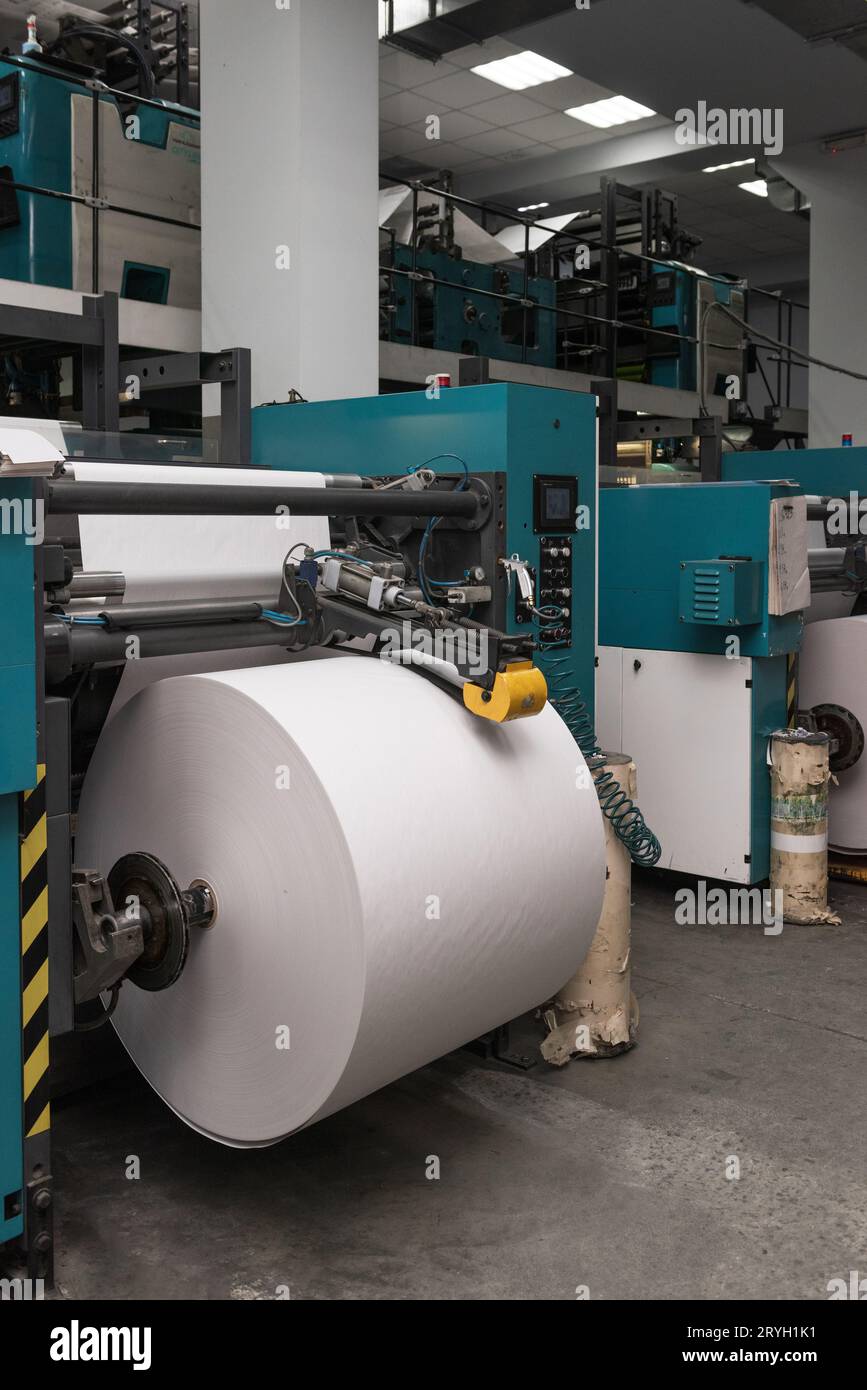 Printing house warehouse interior Stock Photo - Alamy