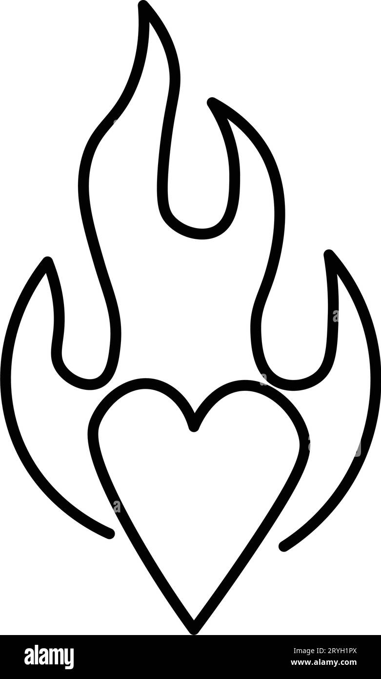 Burning Heart Drawing