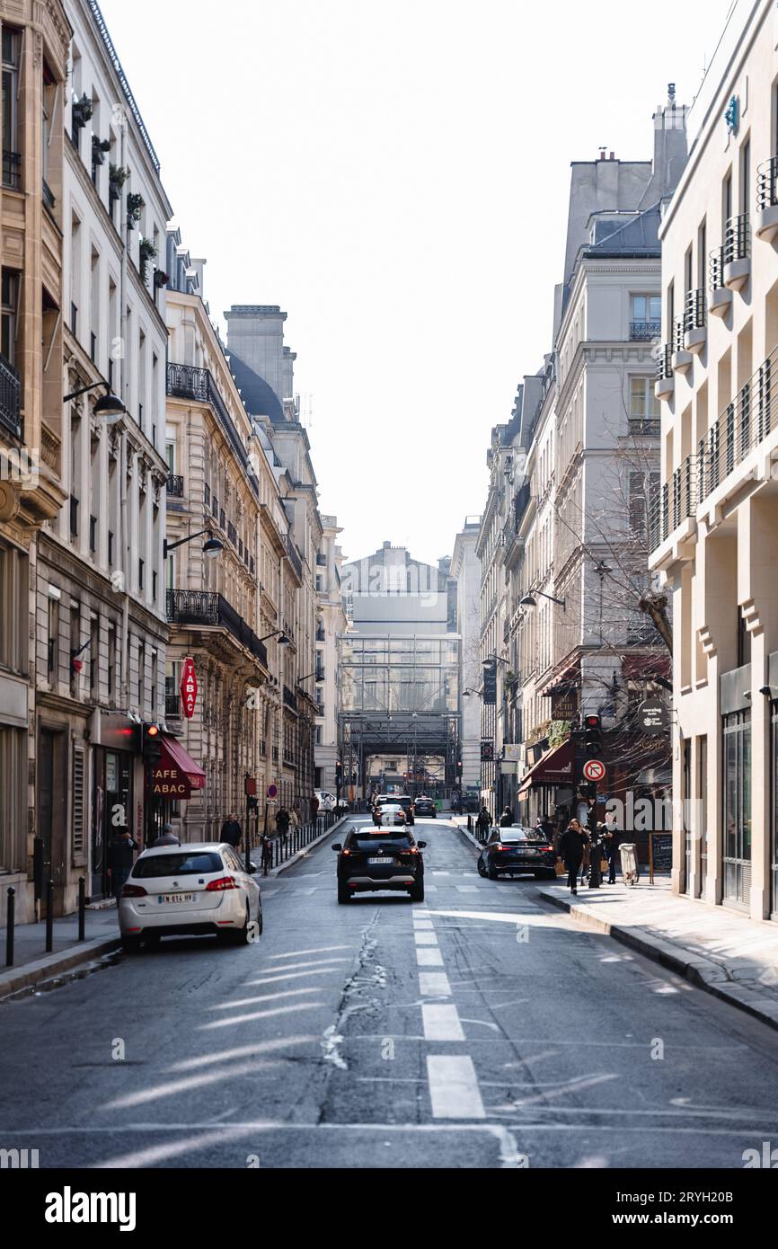 Paris street with car Stock Photo - Alamy