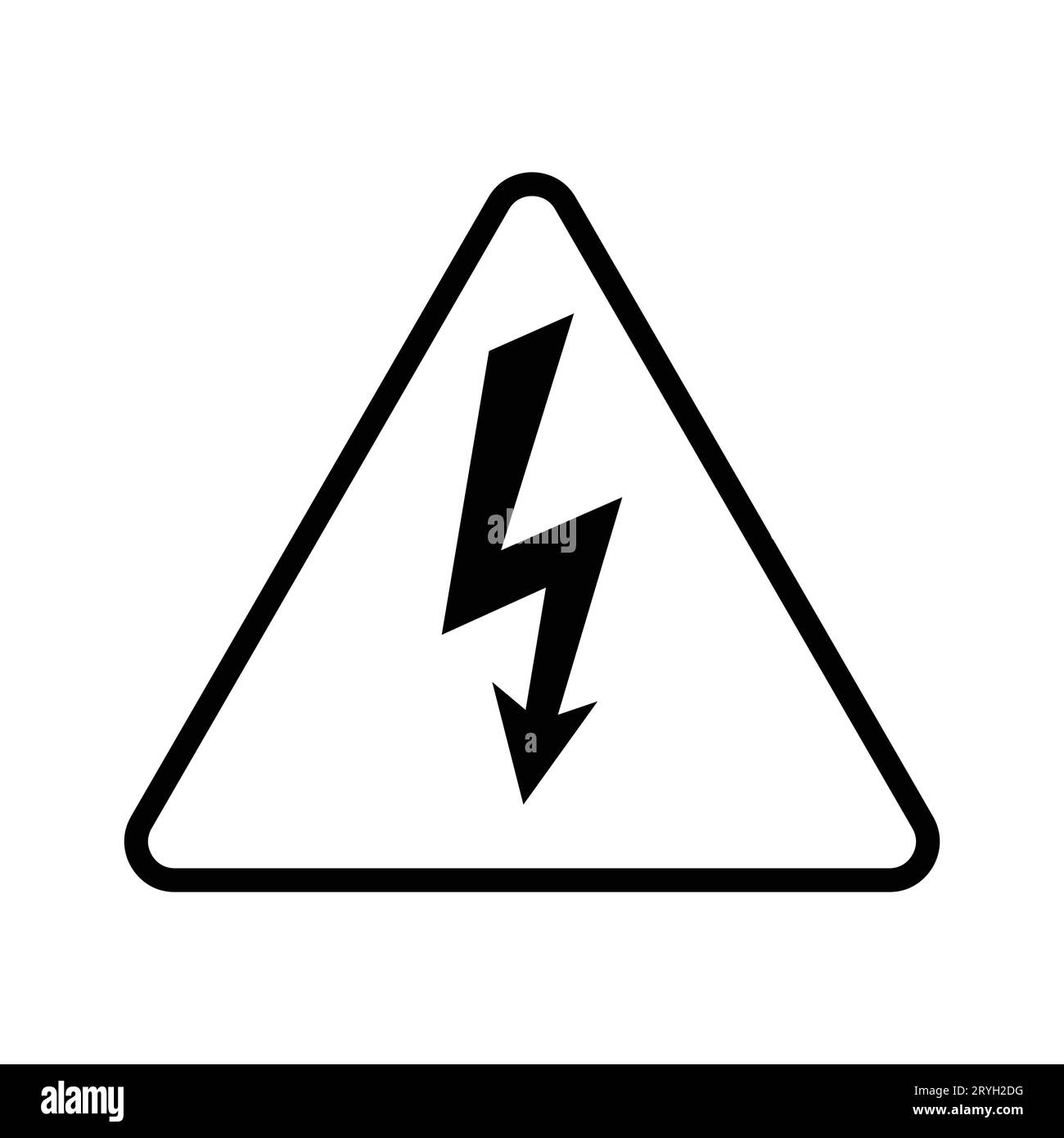 Warning sign High voltage. Electrical hazard sign threat alert ...