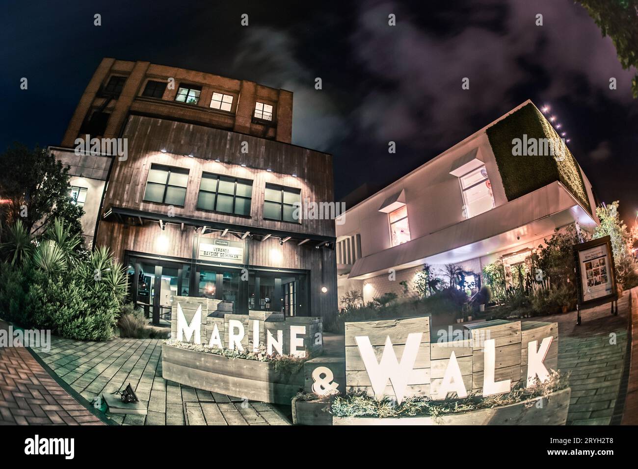 Night view of Yokohama Marine Walk (Minato Mirai Stock Photo - Alamy