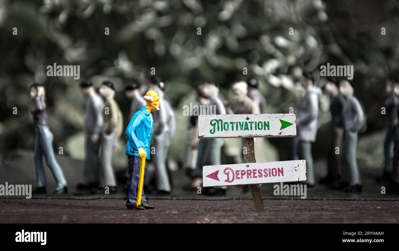 Street sign way motivation versus hi-res stock photography and images ...