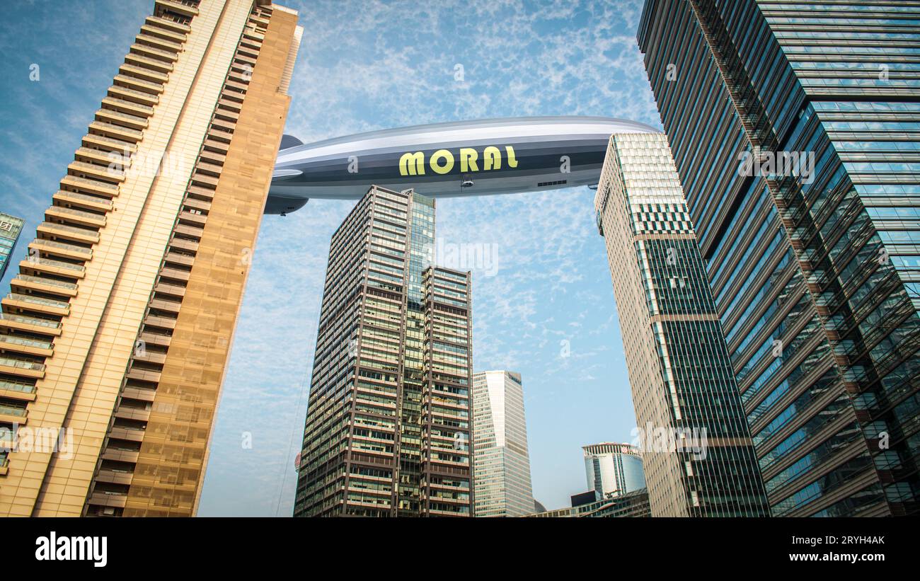 Street Sign to Moral Stock Photo - Alamy