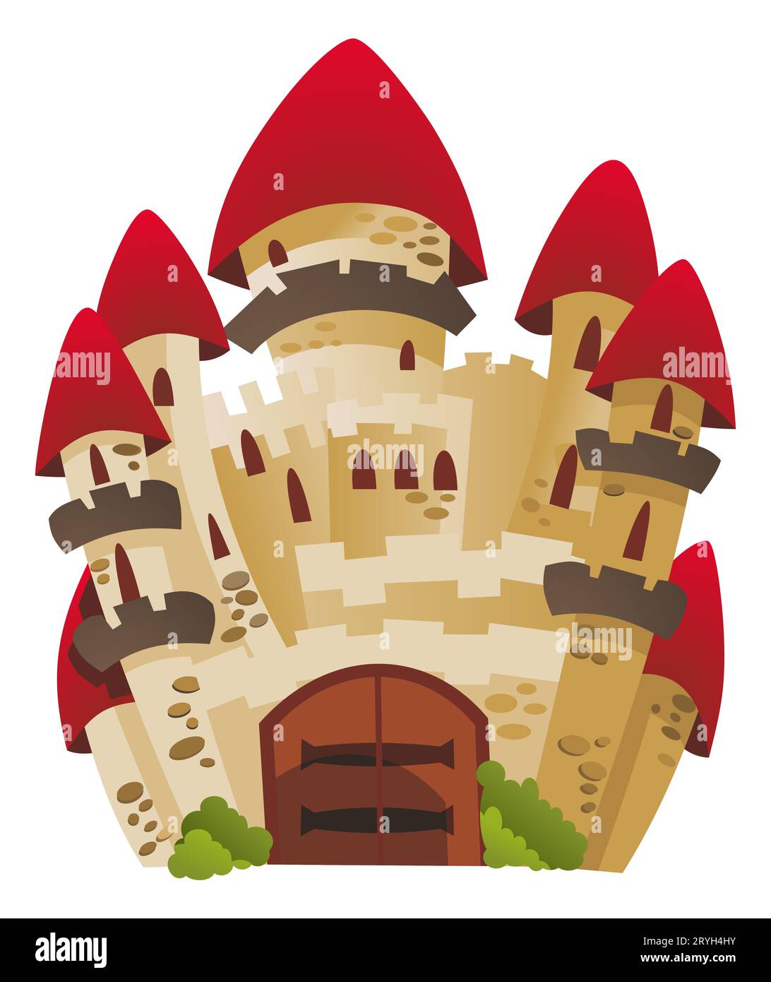 PrintFairytale castle with turrets from the medieval era Stock Photo ...