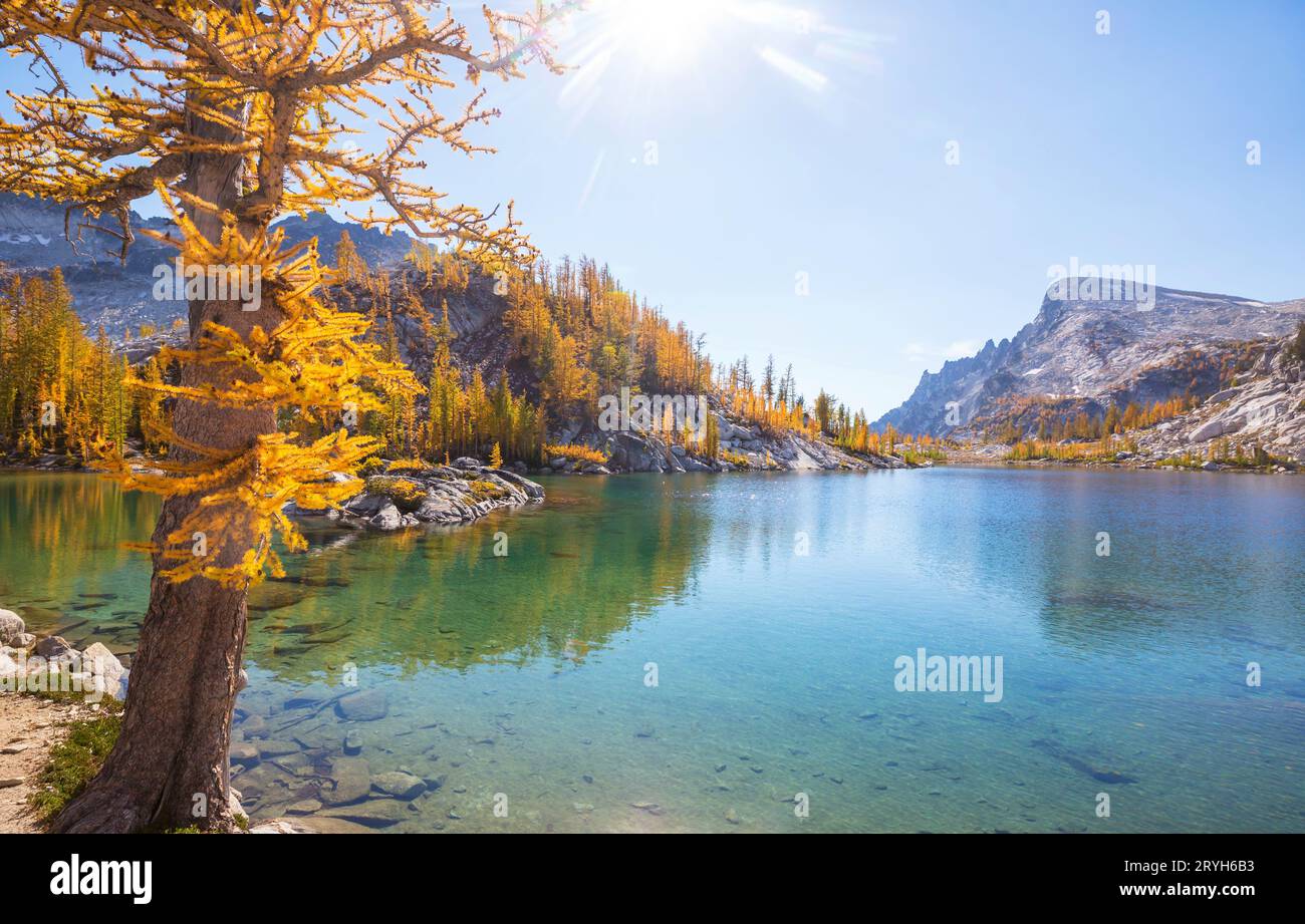 Beautiful Alpine lakes wilderness area in Washington, USA Stock Photo ...