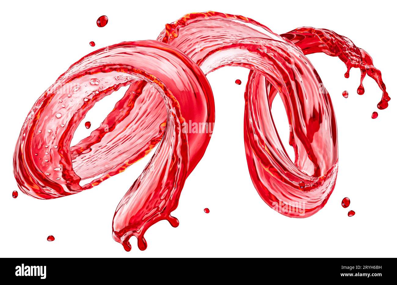 Forest berry juice splash isolated on white background Stock Photo - Alamy
