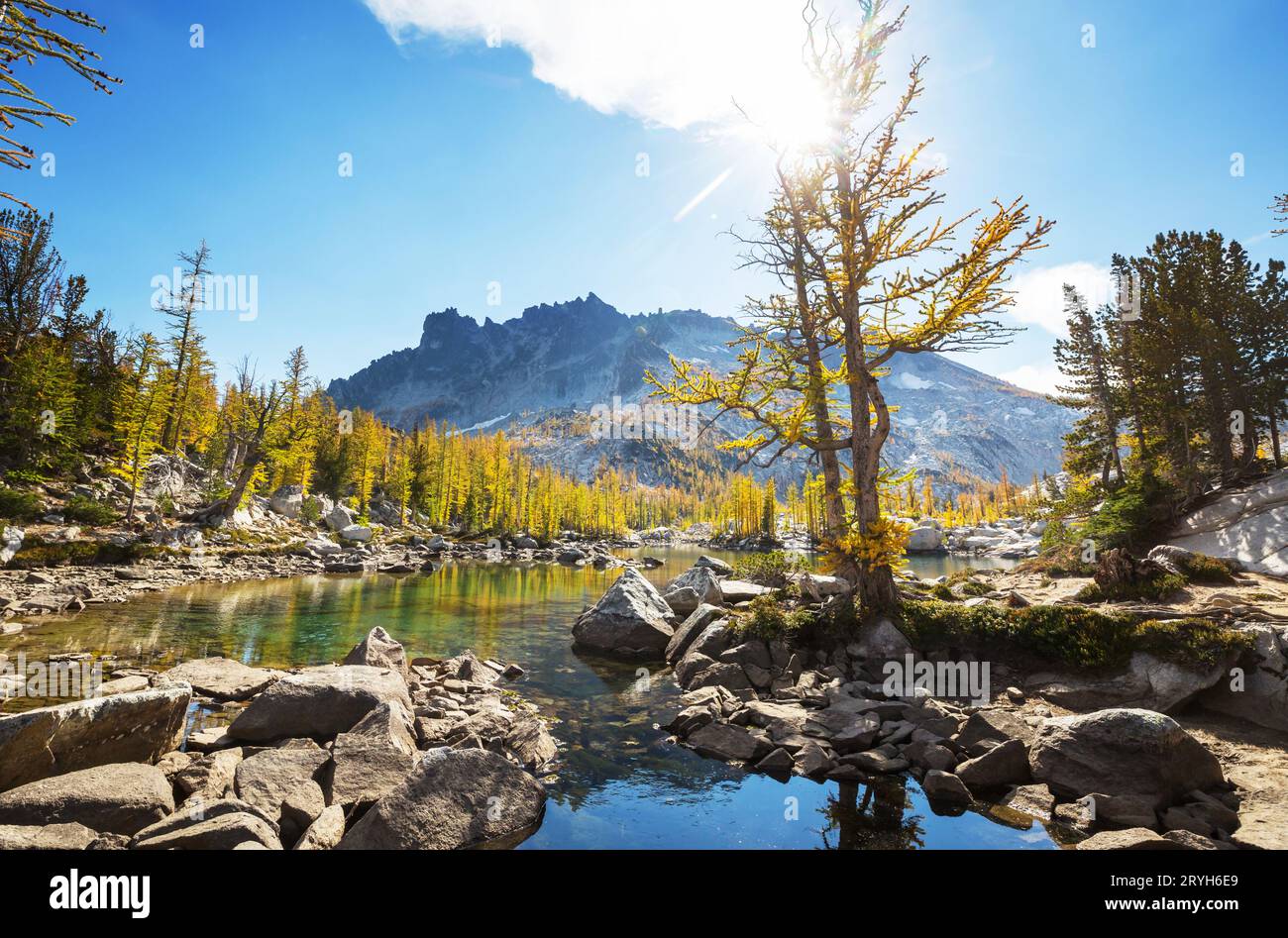 Beautiful Alpine lakes wilderness area in Washington, USA Stock Photo ...