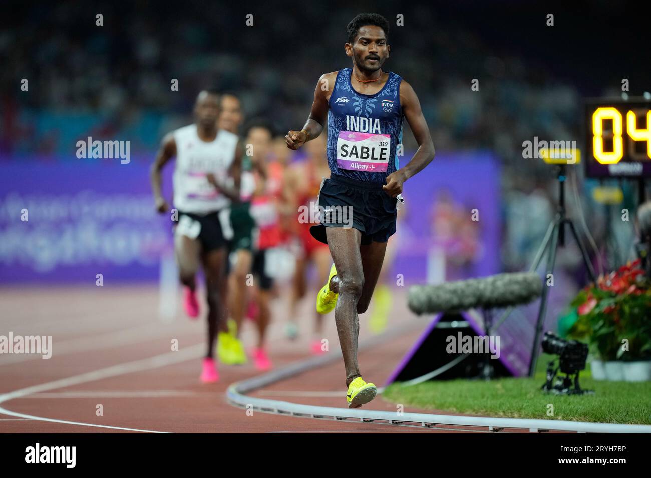 India's Avinash Mukund Sable competes during the men's 3000-meter ...