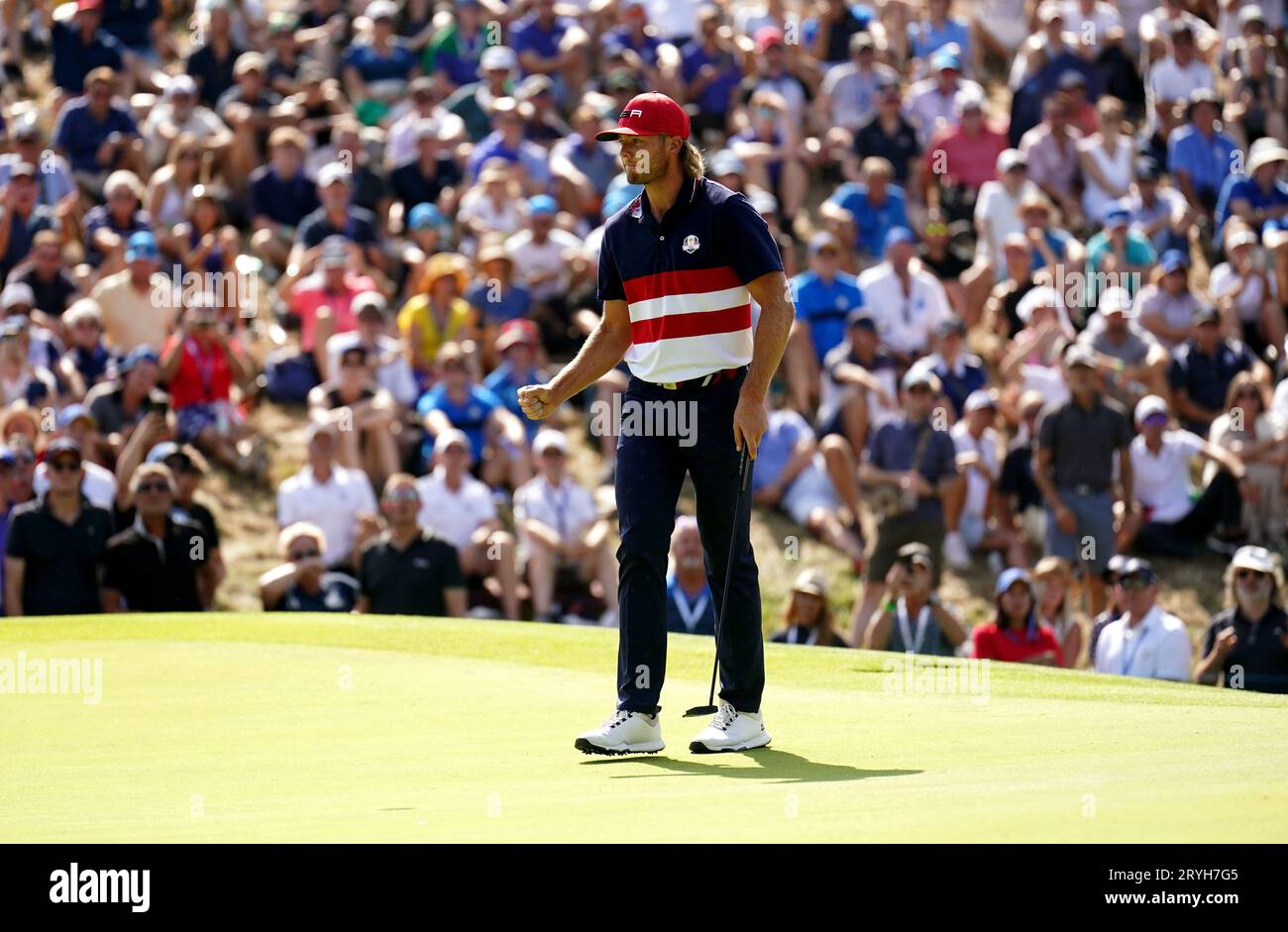 USA's Sam Burns during his singles match on day three of the 44th Ryder ...