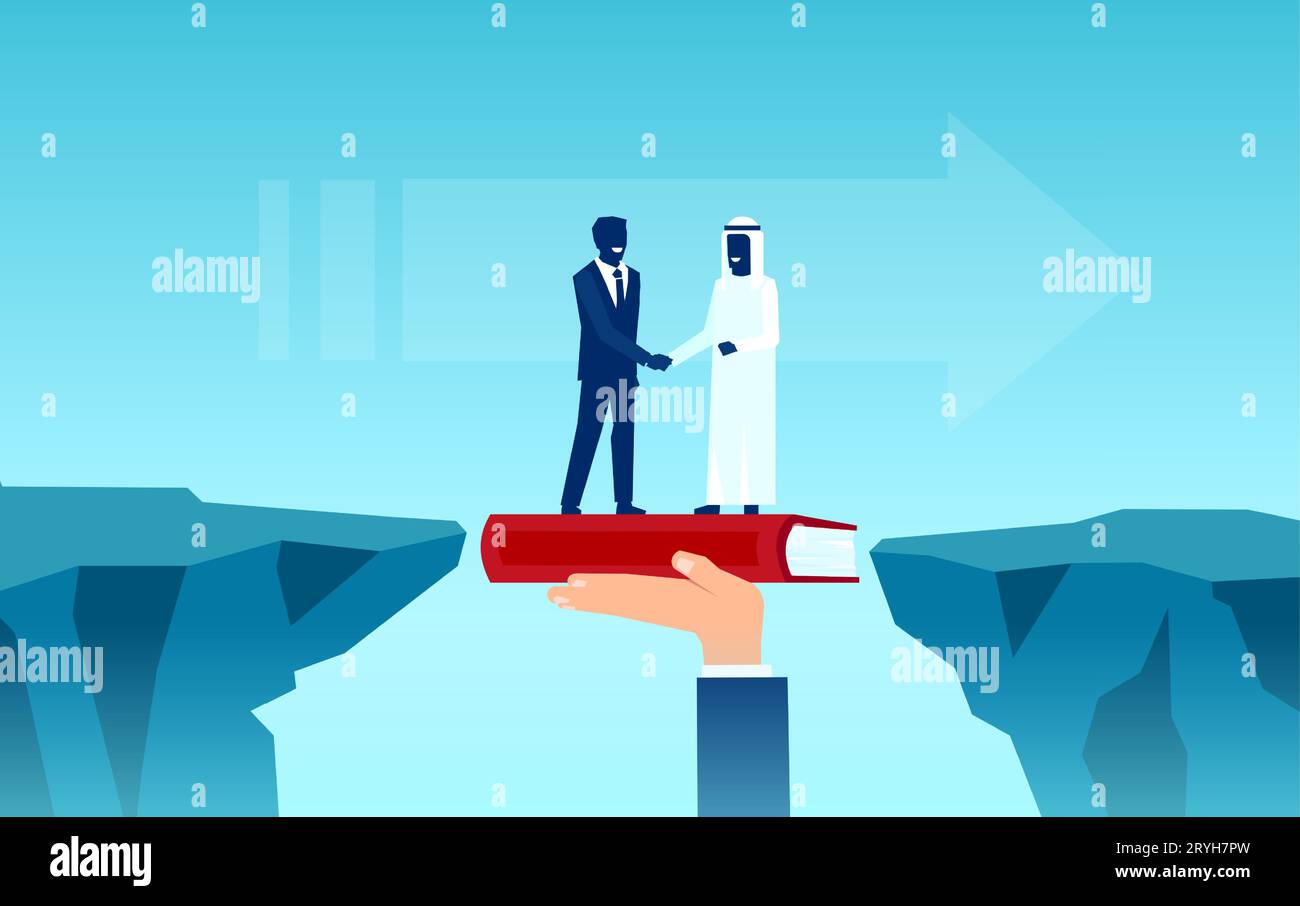 Arabic businessman shaking hand Stock Vector Images - Alamy