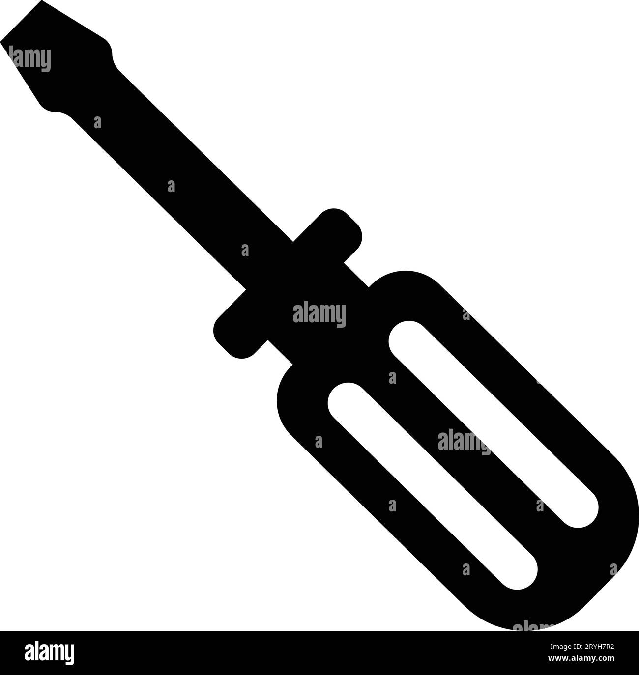 Slotted common blade screwdriver flat vector icon for apps and websites ...