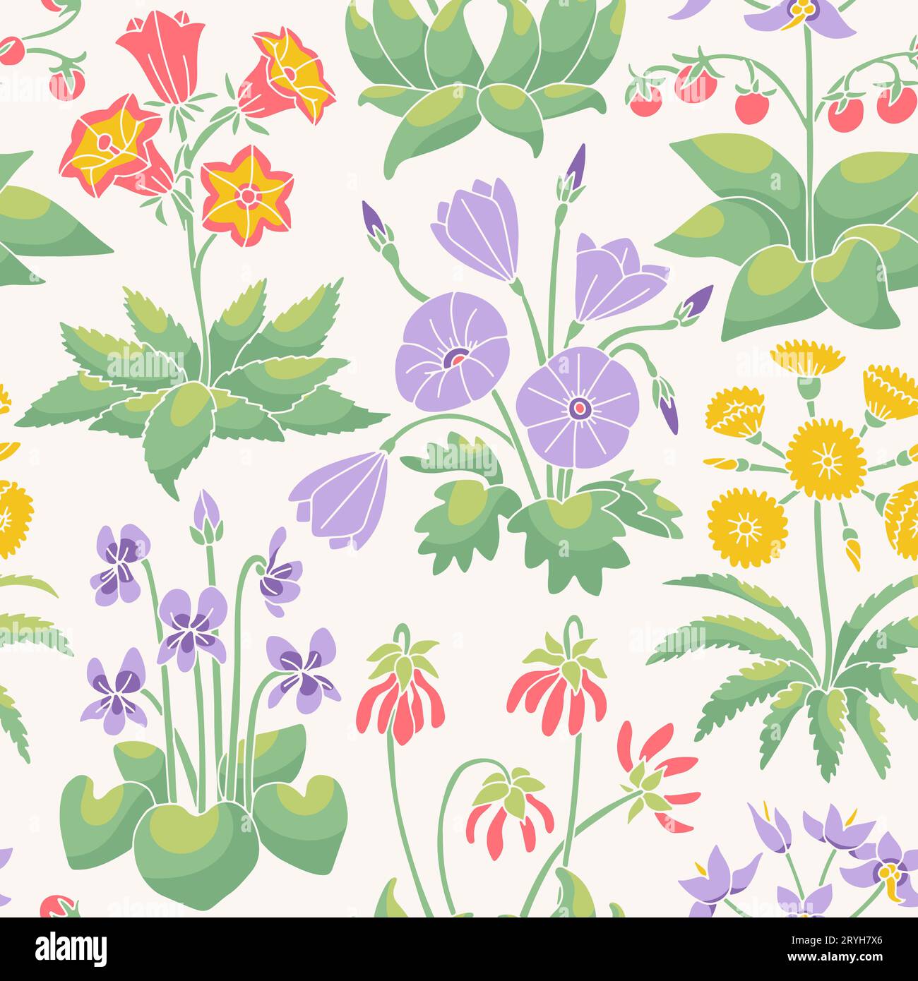 Flora of the canary islands Stock Vector Images - Alamy