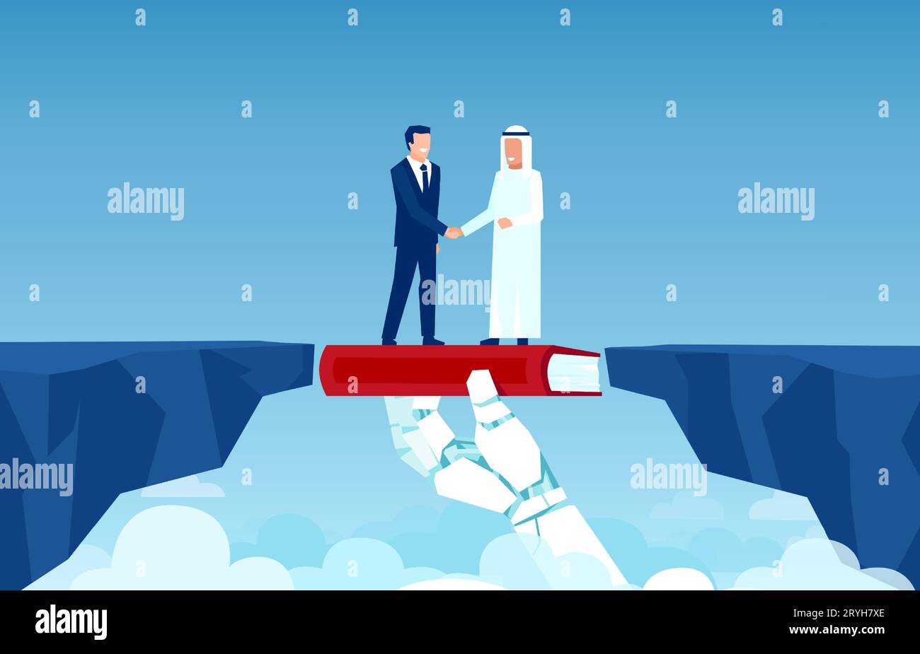 Bridging the gap illustration Stock Vector Images - Alamy