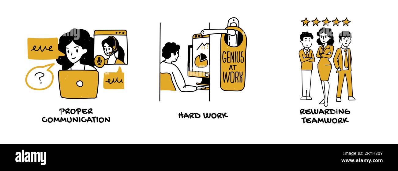 Team work, communication skills and hard work concept, business ...