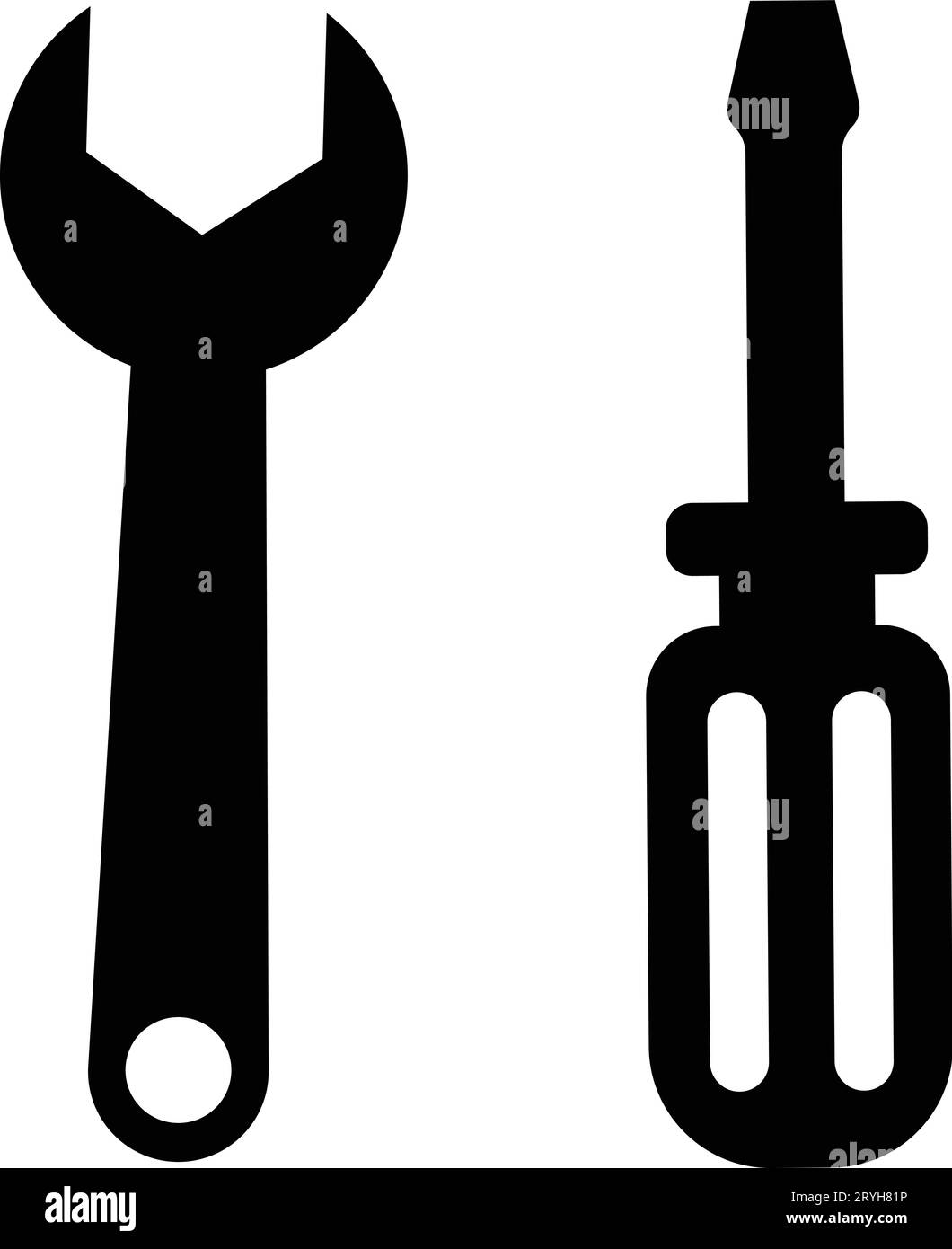 Flat screwdriver icon hi-res stock photography and images - Alamy