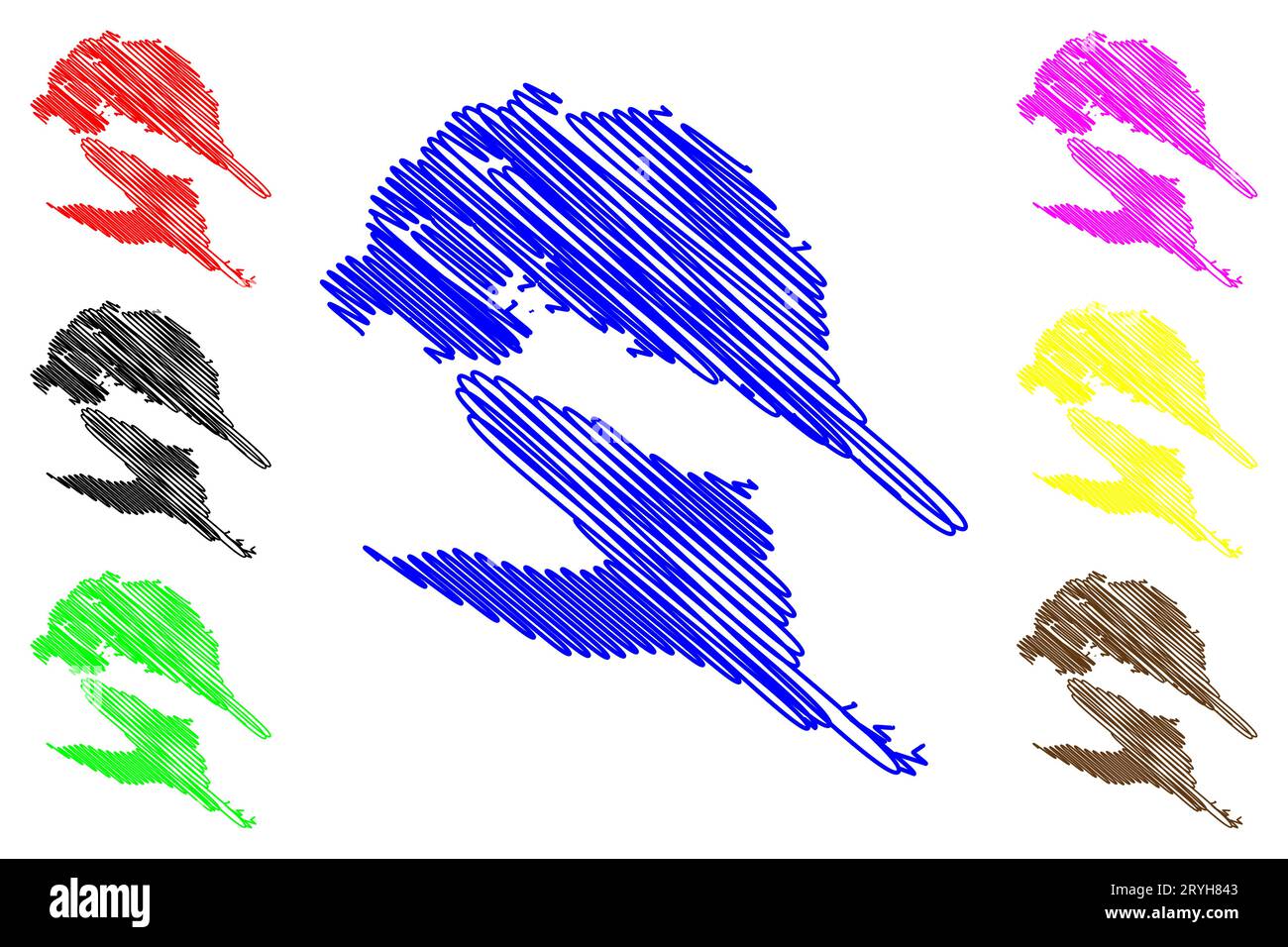 Lake Dellensjoarna or Northern Dellen and Southern Dellen (Kingdom of ...