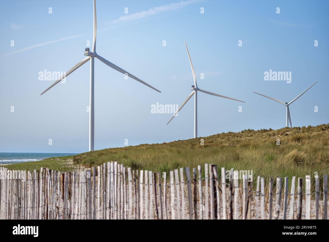 4 June 2023, Rotterdam, Netherlands, wind power turbines facilities in ...