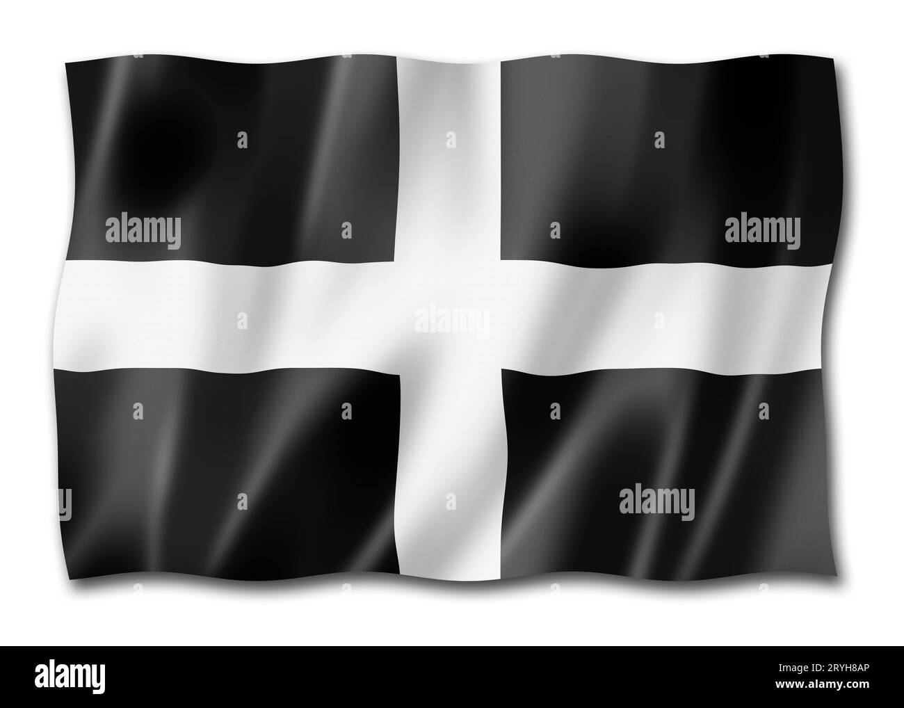 Cornwall County flag, UK Stock Photo - Alamy