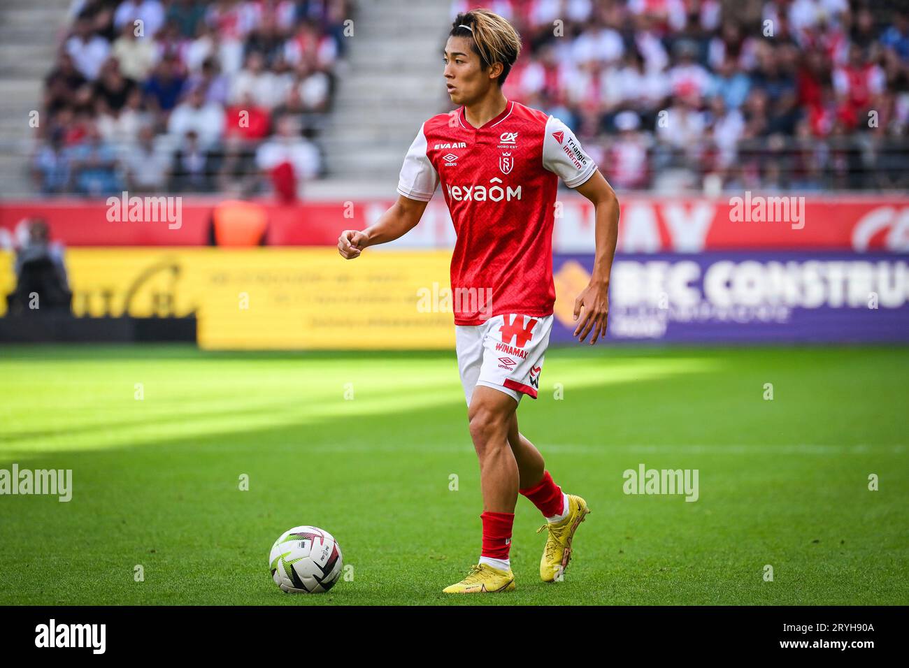 Reims, France. 01st Oct, 2023. Keito NAKAMURA of Reims during the ...