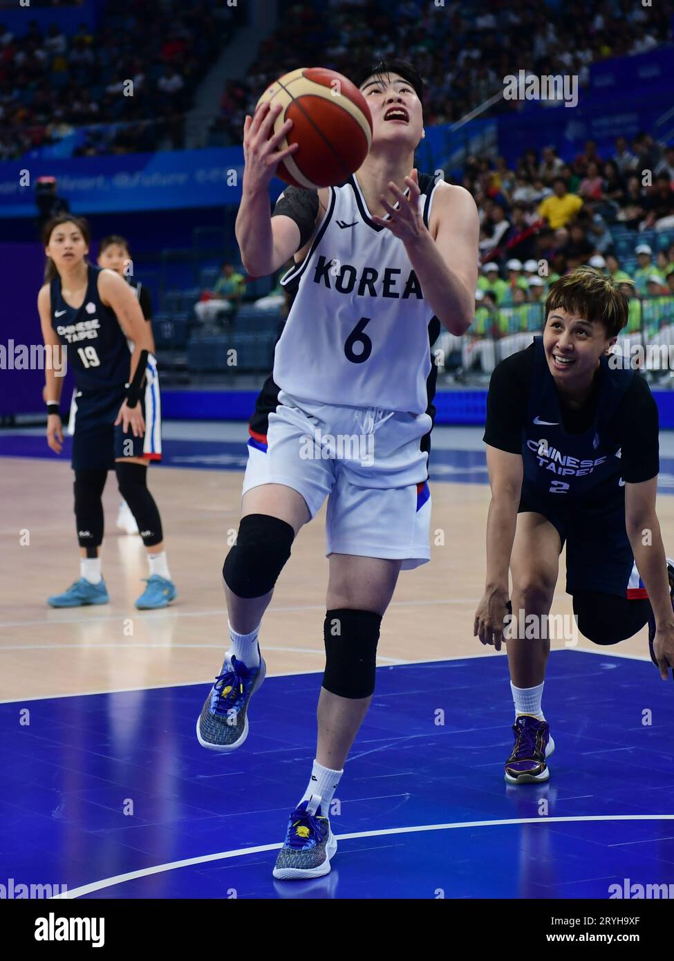 Hangzhou, China. 01st Oct, 2023. Sohee Lee of the Korea women basketball team is seen in action ...