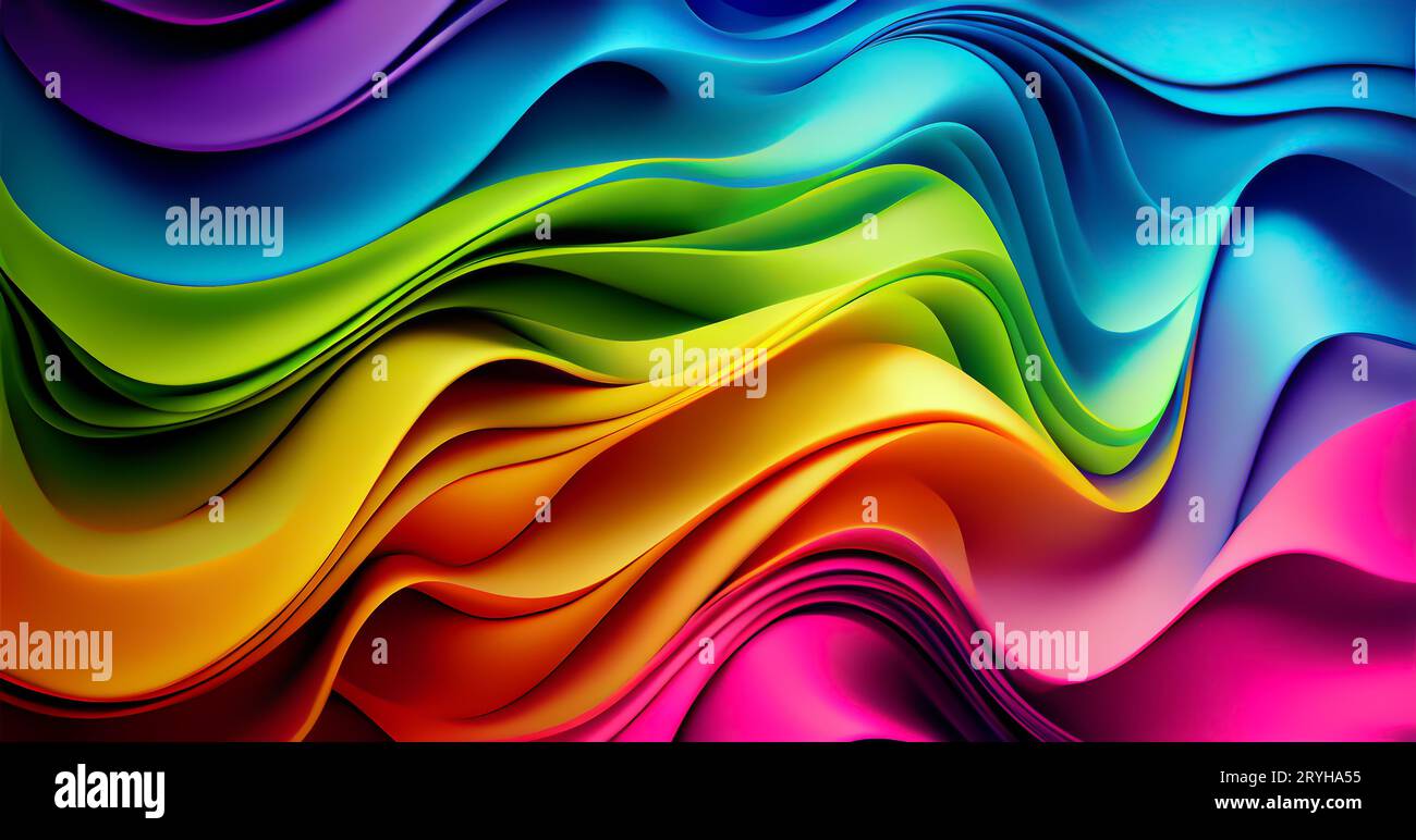 Shiny rainbow colours hi-res stock photography and images - Alamy