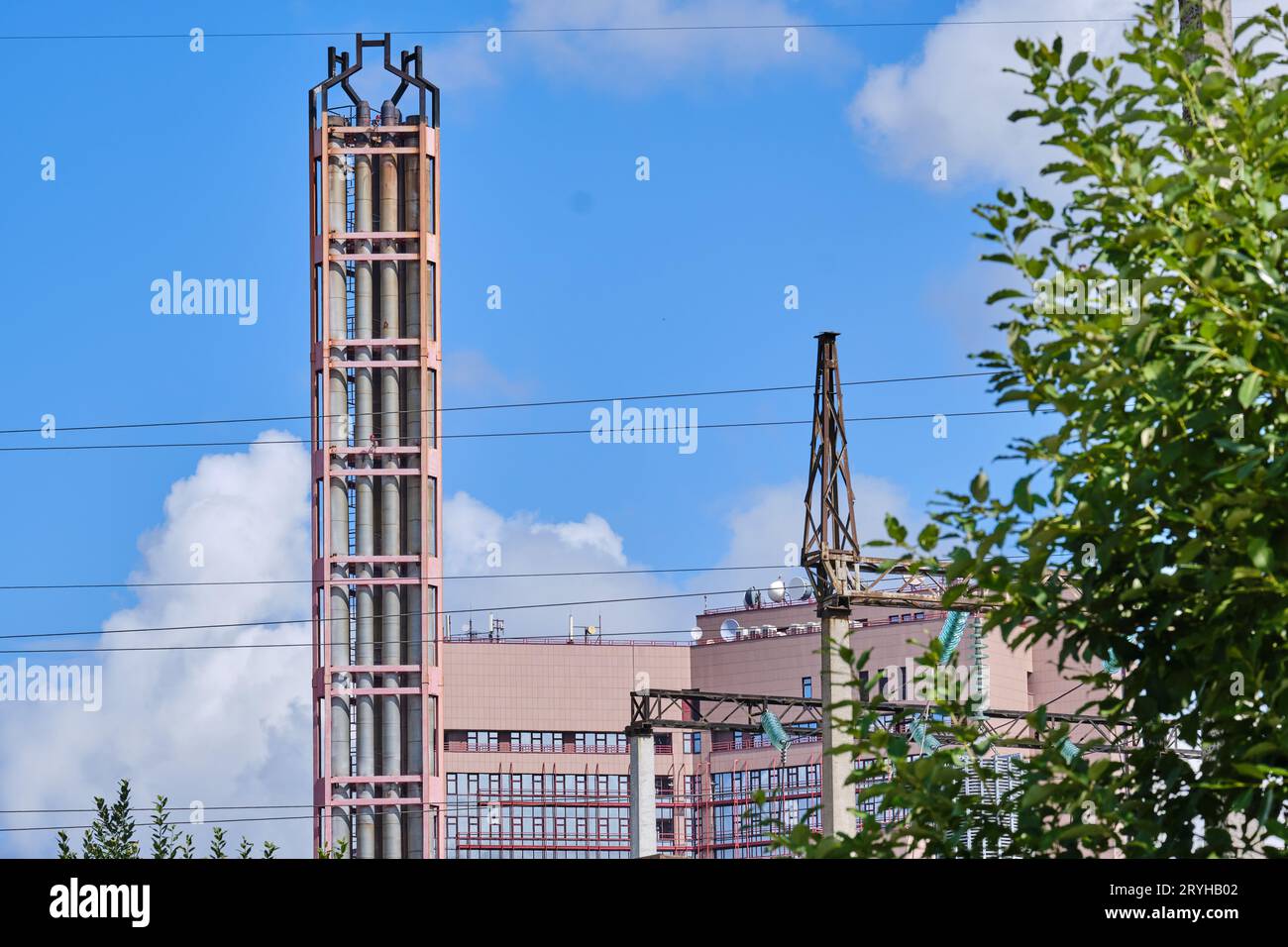 Heating pipe for smoke removal, stack of many pipes Stock Photo - Alamy