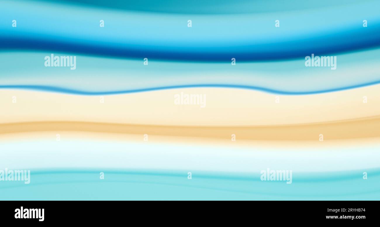 Blue yellow white waves, abstract stripes background, summer sea sand ...