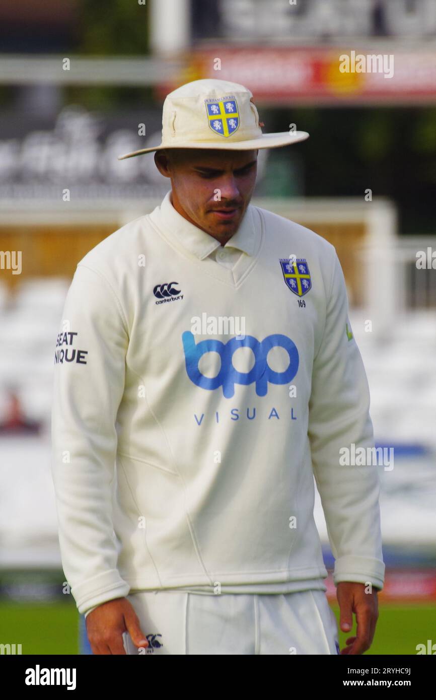 Chester le Street, 29 September 2023. David Bedingham playing for ...