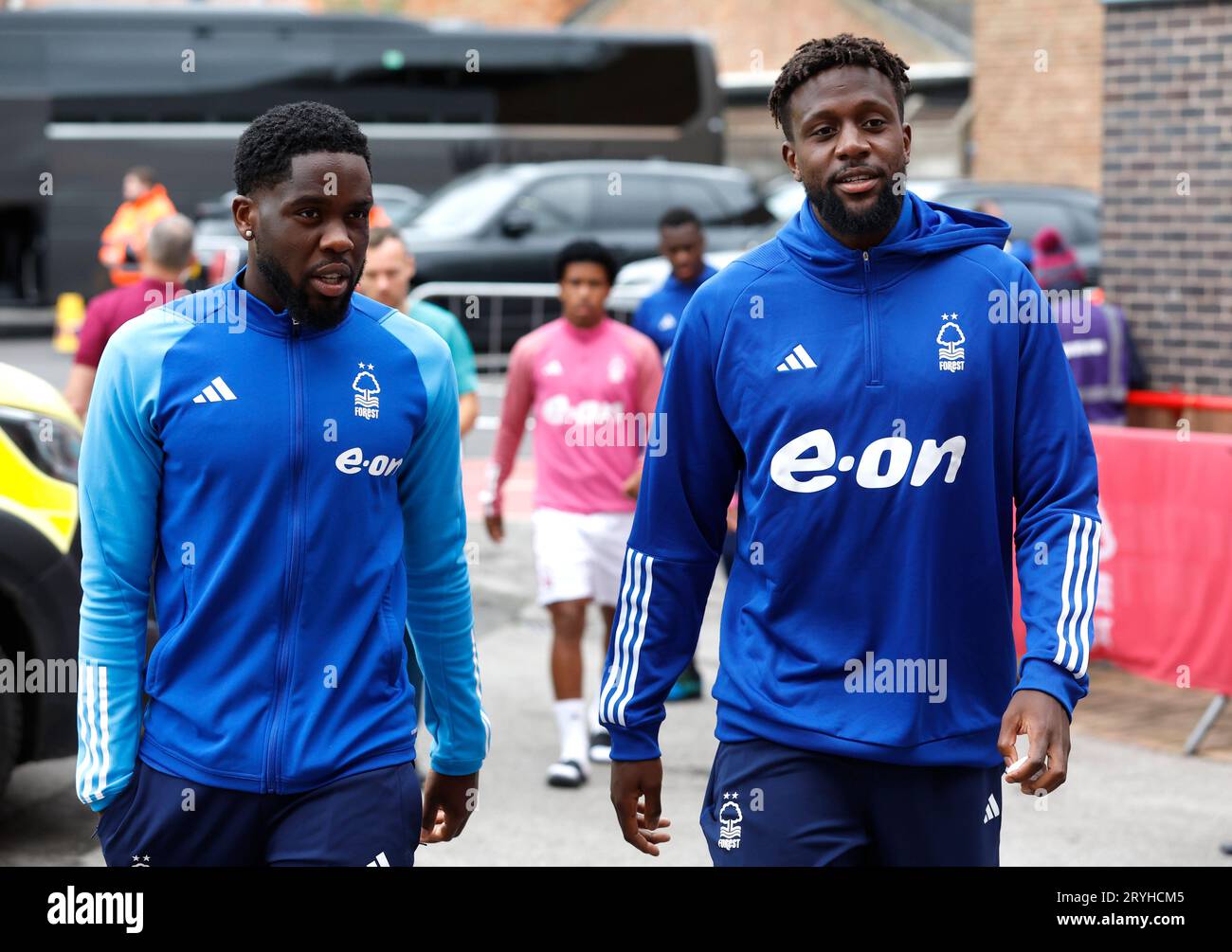 Nottingham Forest's Orel Mangala (left) and Nottingham Forest's Divock ...