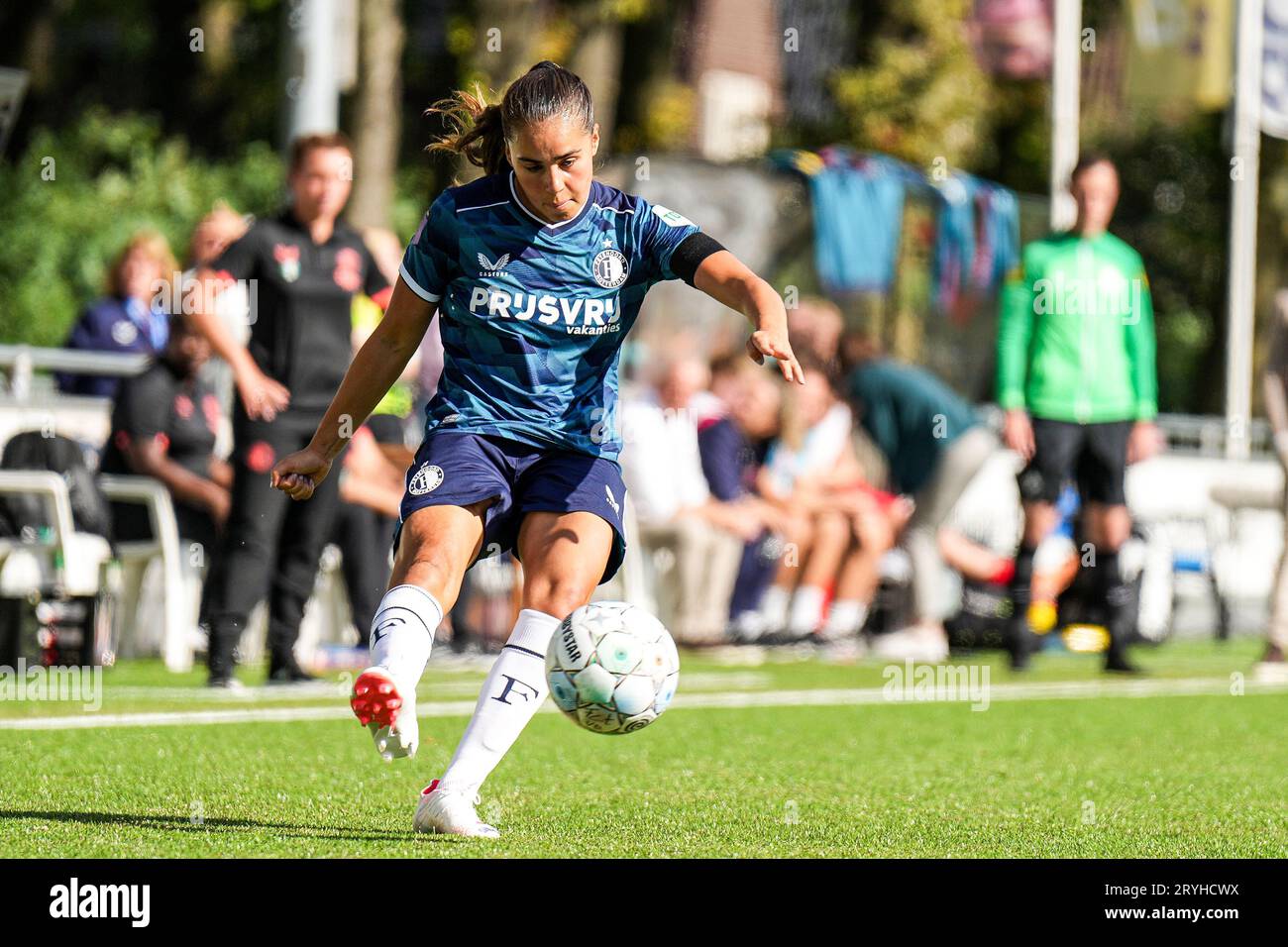 Enschede, Netherlands. 01st Oct, 2023. Enschede - Ziva Henry of Feyenoord V1 during the match ...
