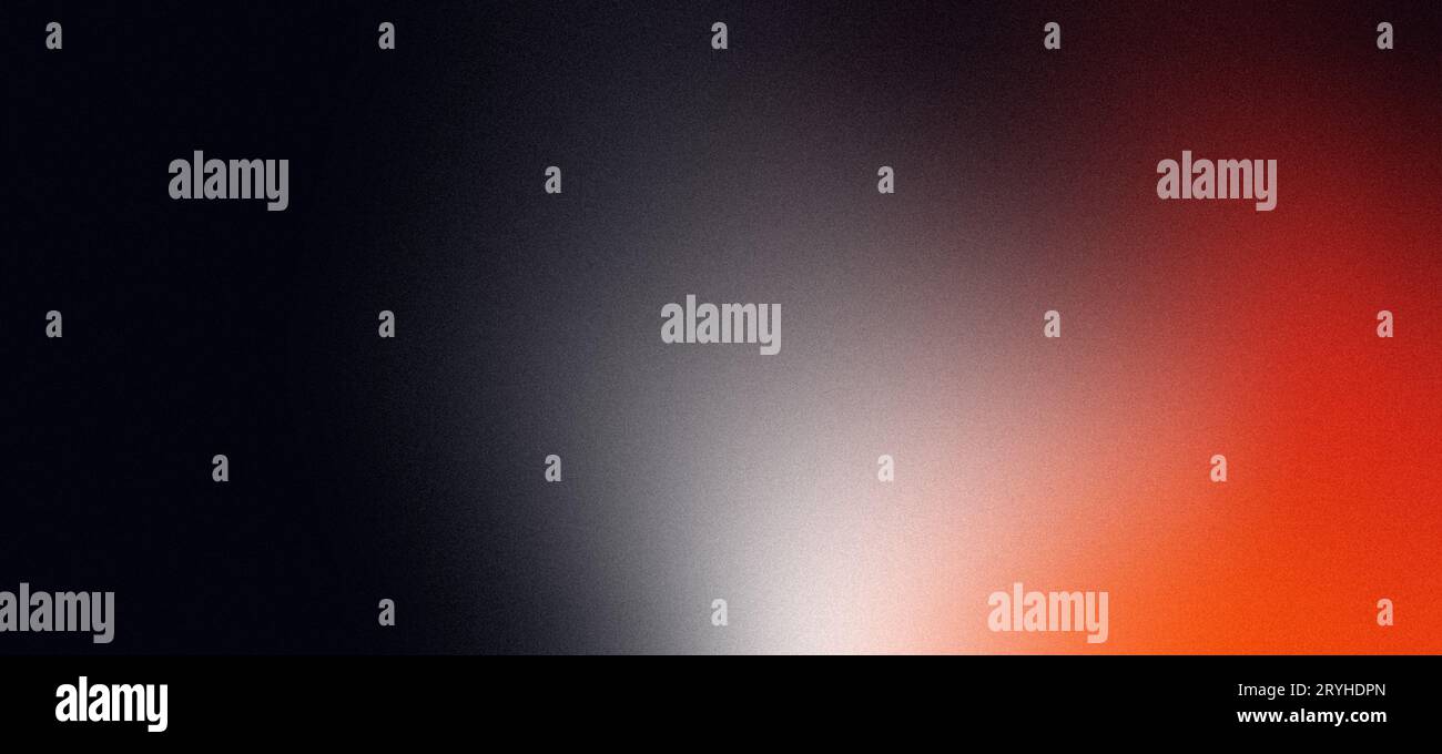 Red orange white illuminated spots on black, grainy color gradient ...