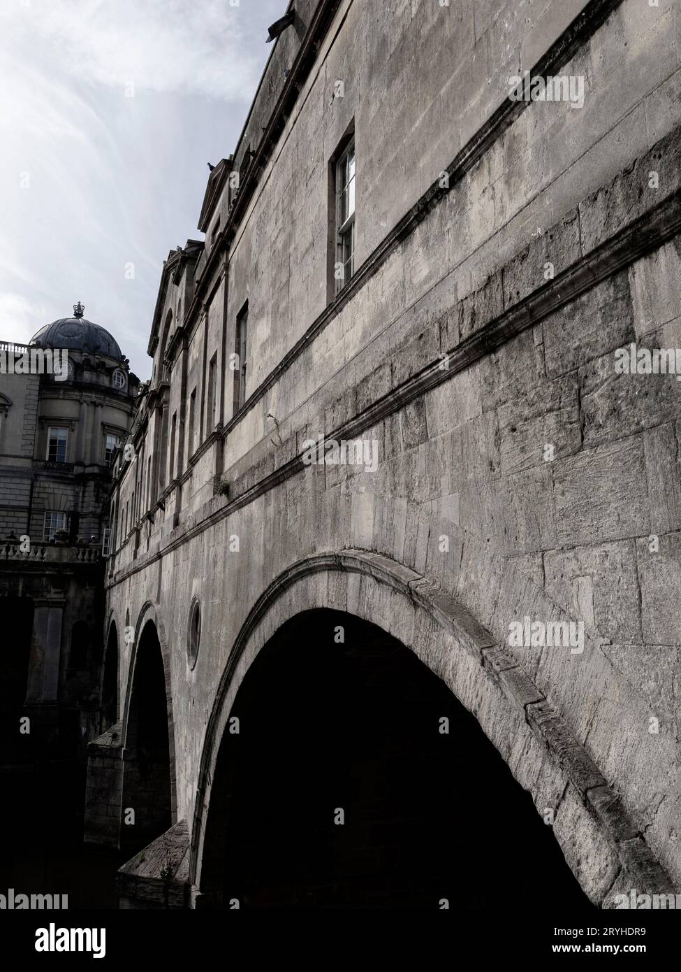 B&W Pulteney Bridge, Bath, Somerset, England, UK, GB Stock Photo - Alamy