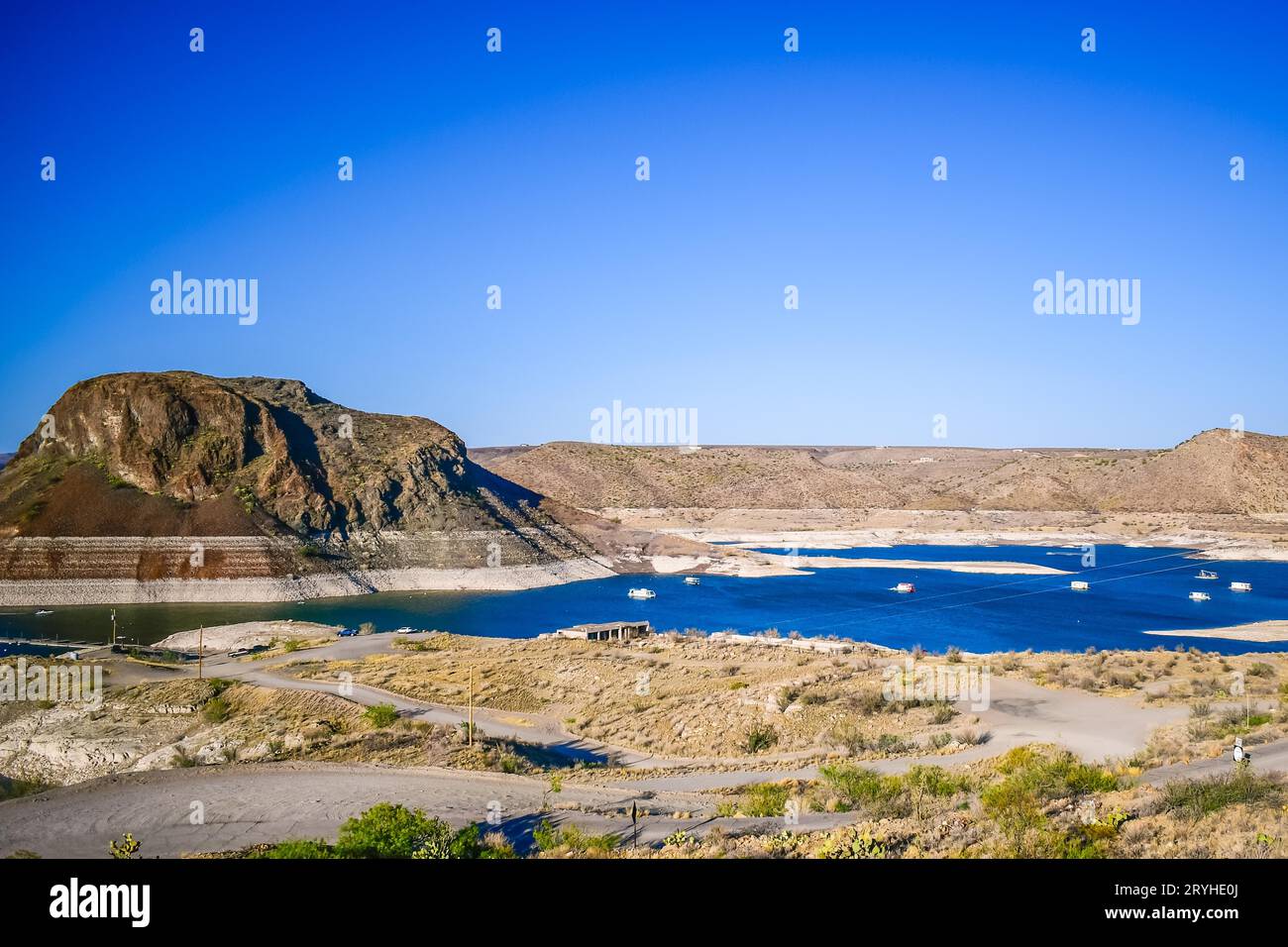 An overlooking view in Elephant Butte, New Mexico Stock Photo - Alamy