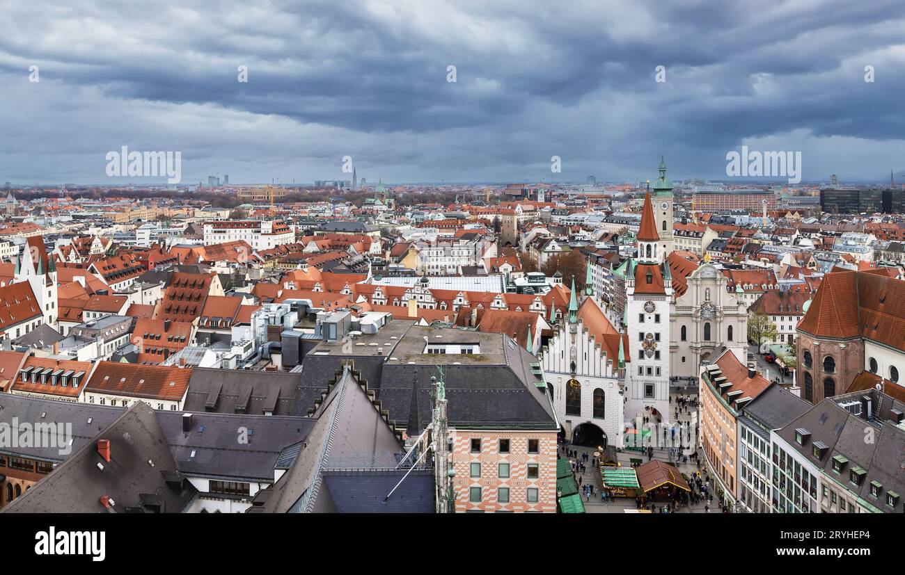 Aerial view munich hi-res stock photography and images - Alamy