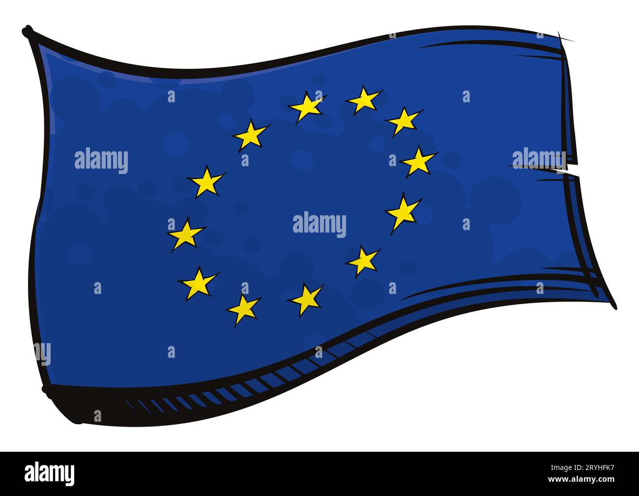 European Union flag created in graffiti paint style Stock Photo - Alamy
