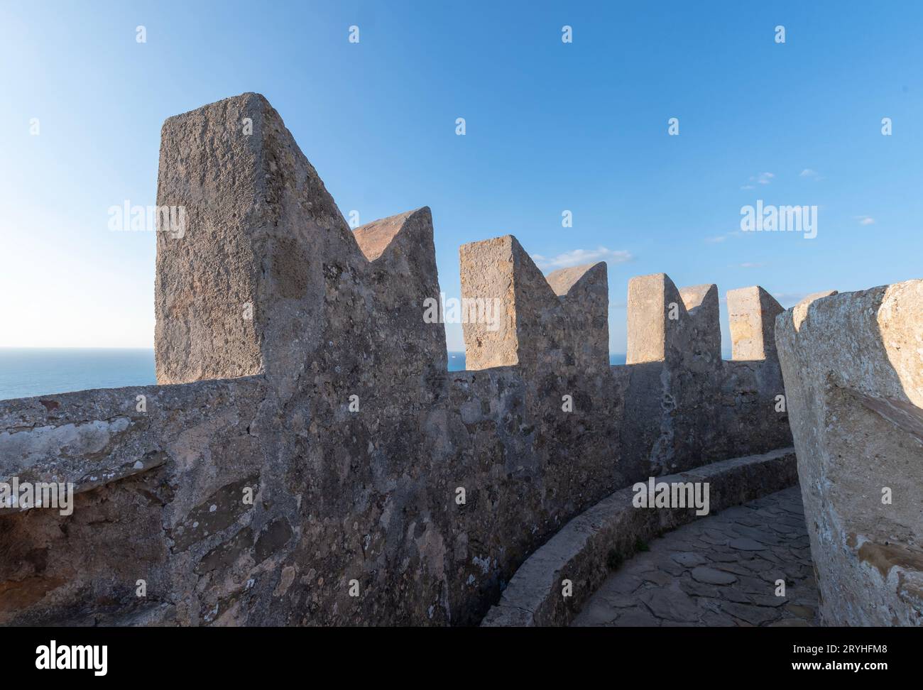 The castle of Populonia (Gulf of Baratti, Piombino), the lookout over ...