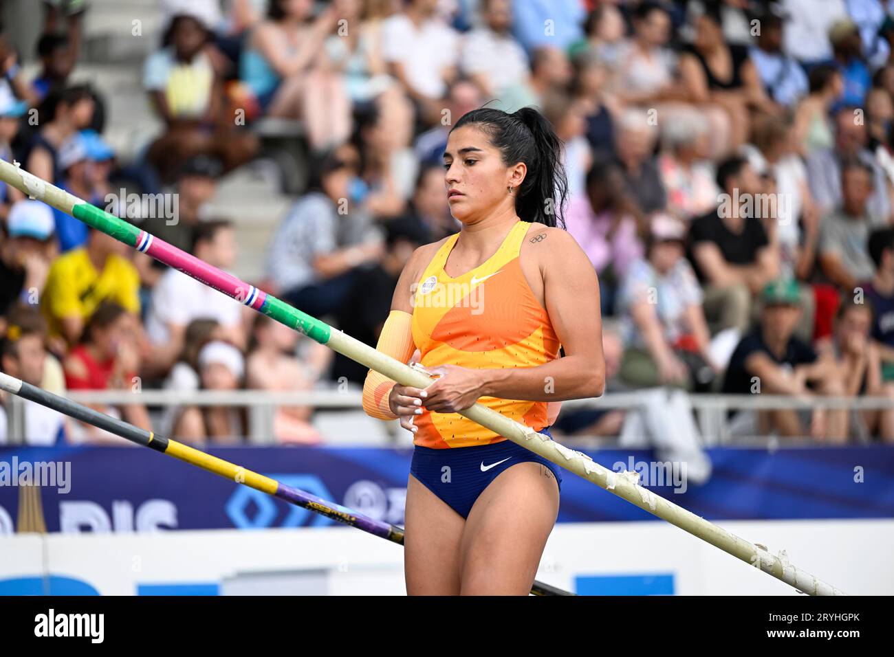Roberta Bruni (women's pole vault) during the Meeting de Paris Wanda ...