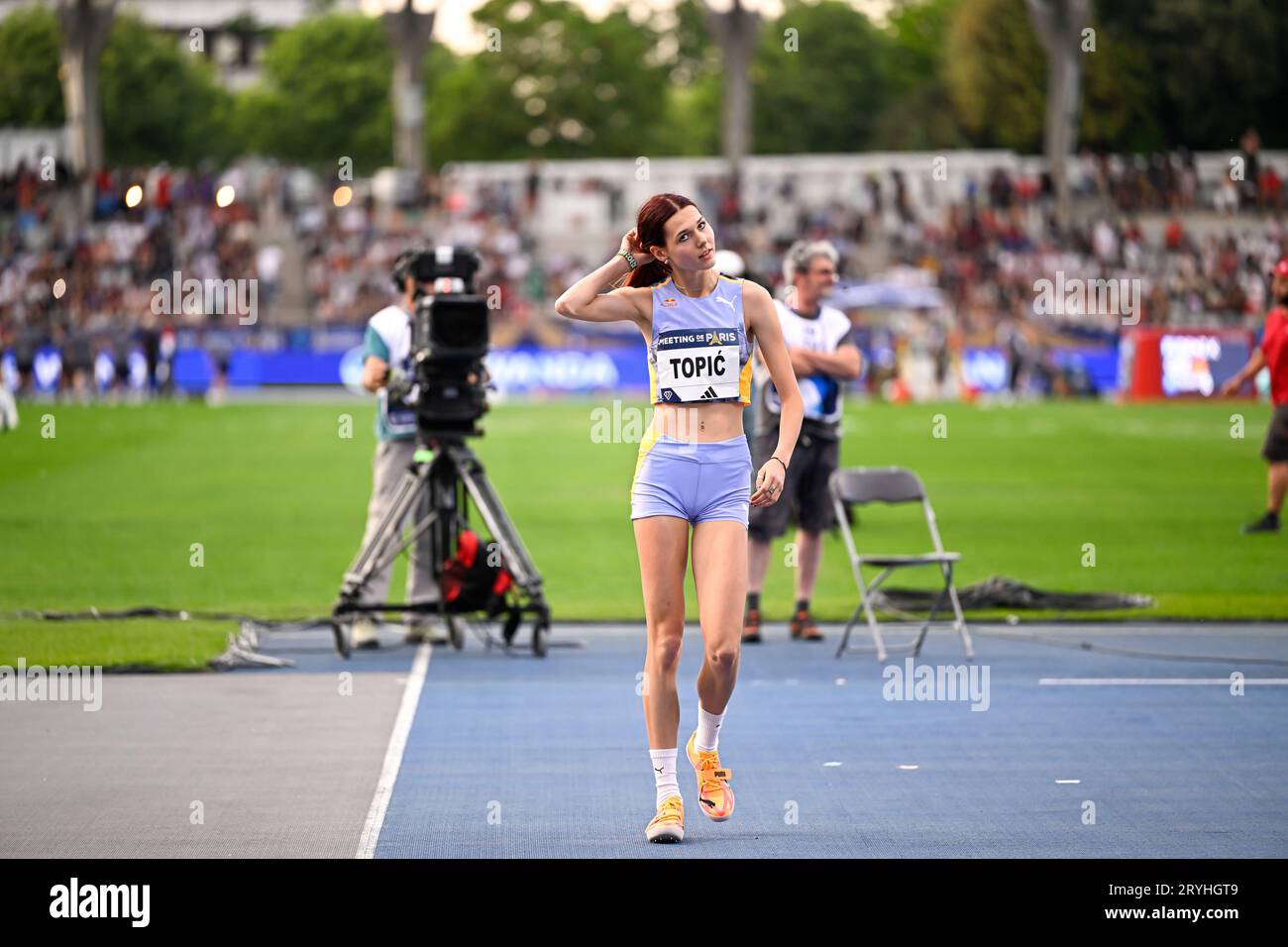 Angelina Topic of Serbia (women's high jump) during the Meeting de ...