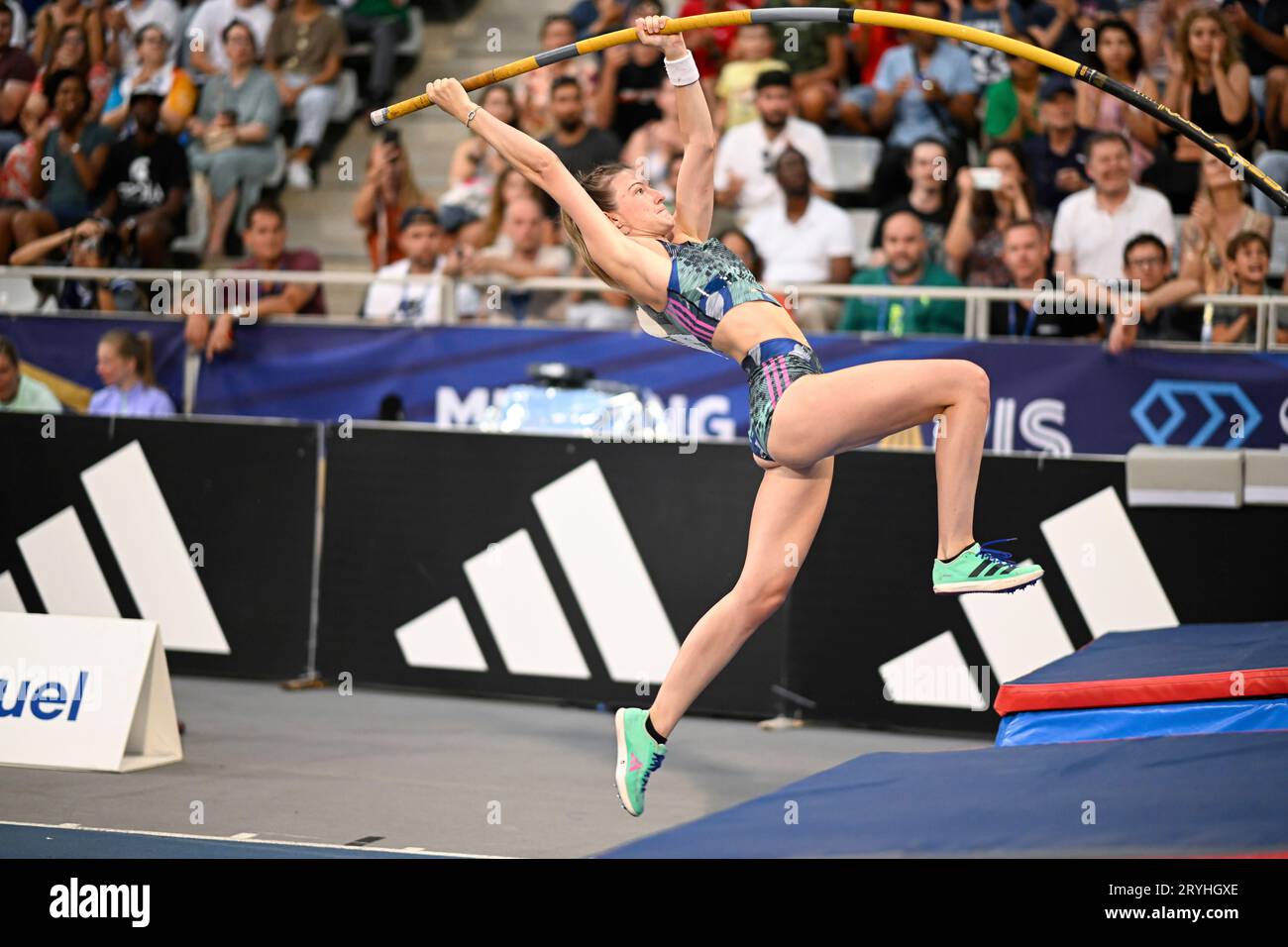 Margot Chevrier (women's pole vault) during the Meeting de Paris Wanda ...