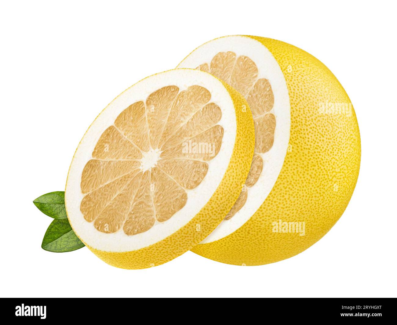 Pomelo isolated on white background Stock Photo - Alamy